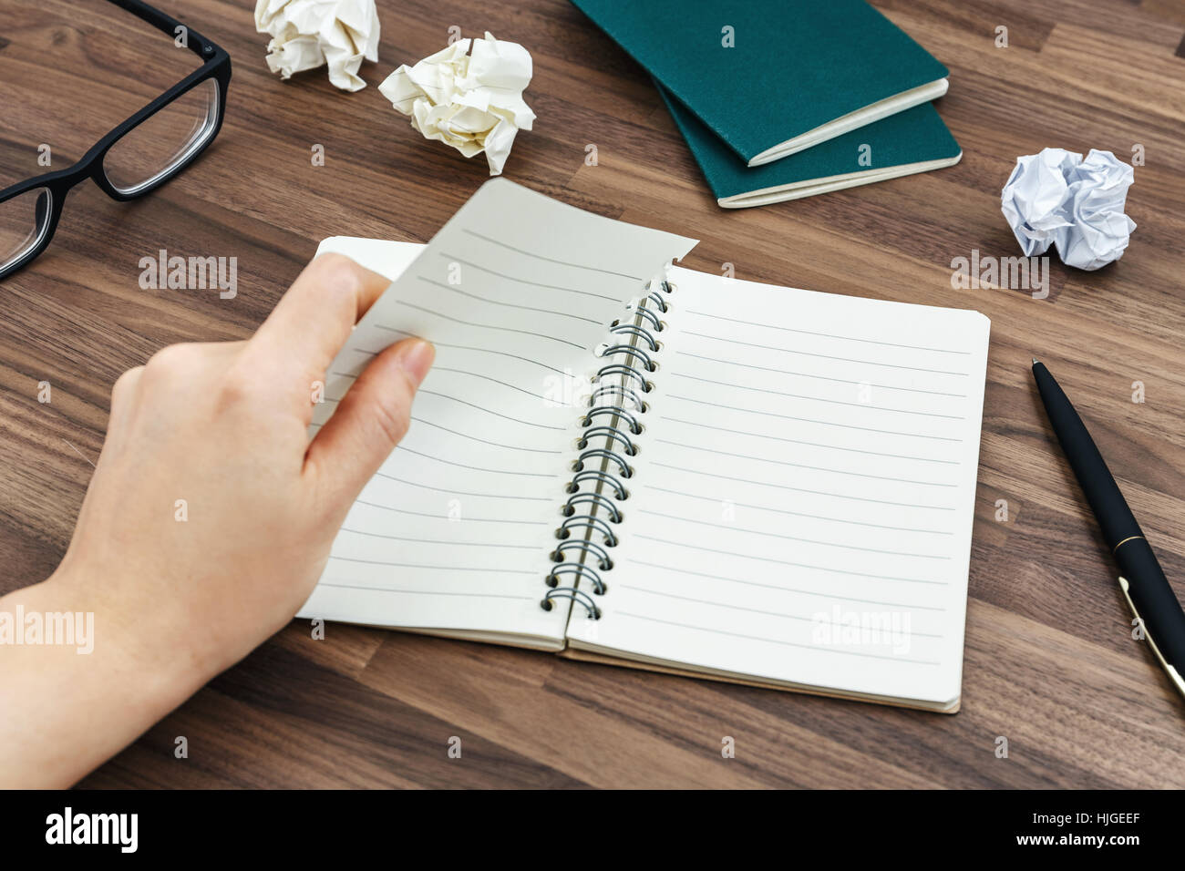 Crumpled paper desk hi-res stock photography and images - Alamy