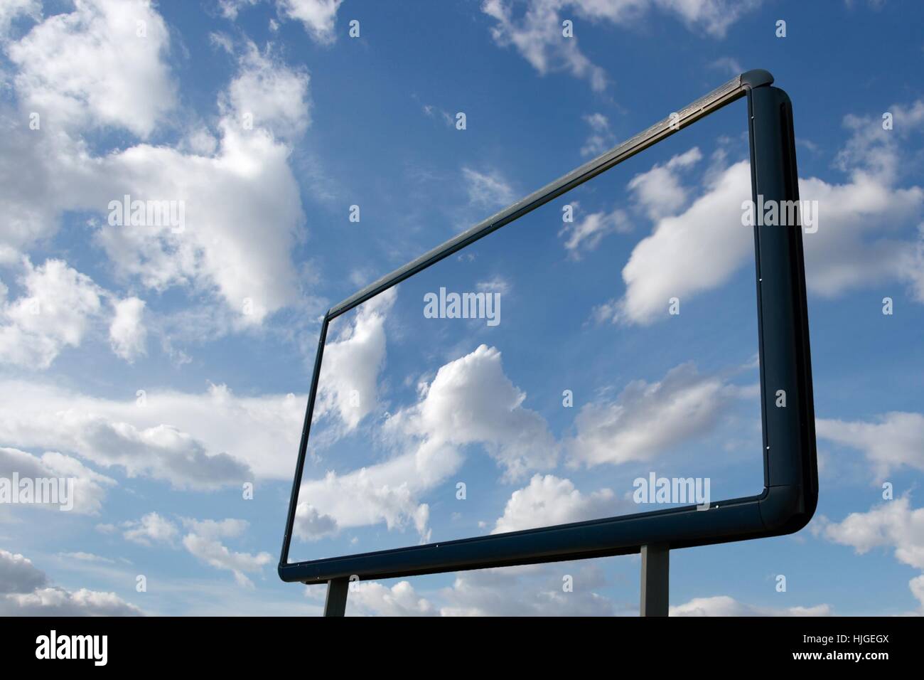 blue, cloud, empty, clear, signboard, road, billboard, firmament, sky ...