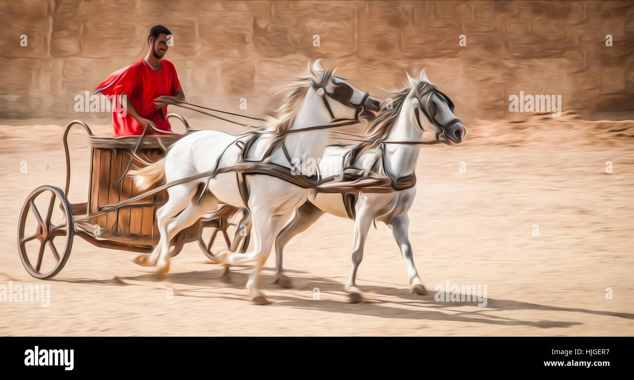 Chariot race in ancient rome hi-res stock photography and images - Alamy