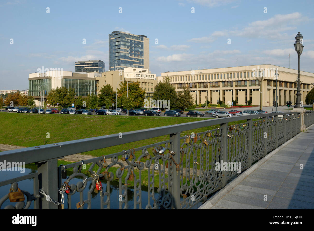 bridge, balustrade, parliament, railing, lithuania, bridge parapet ...
