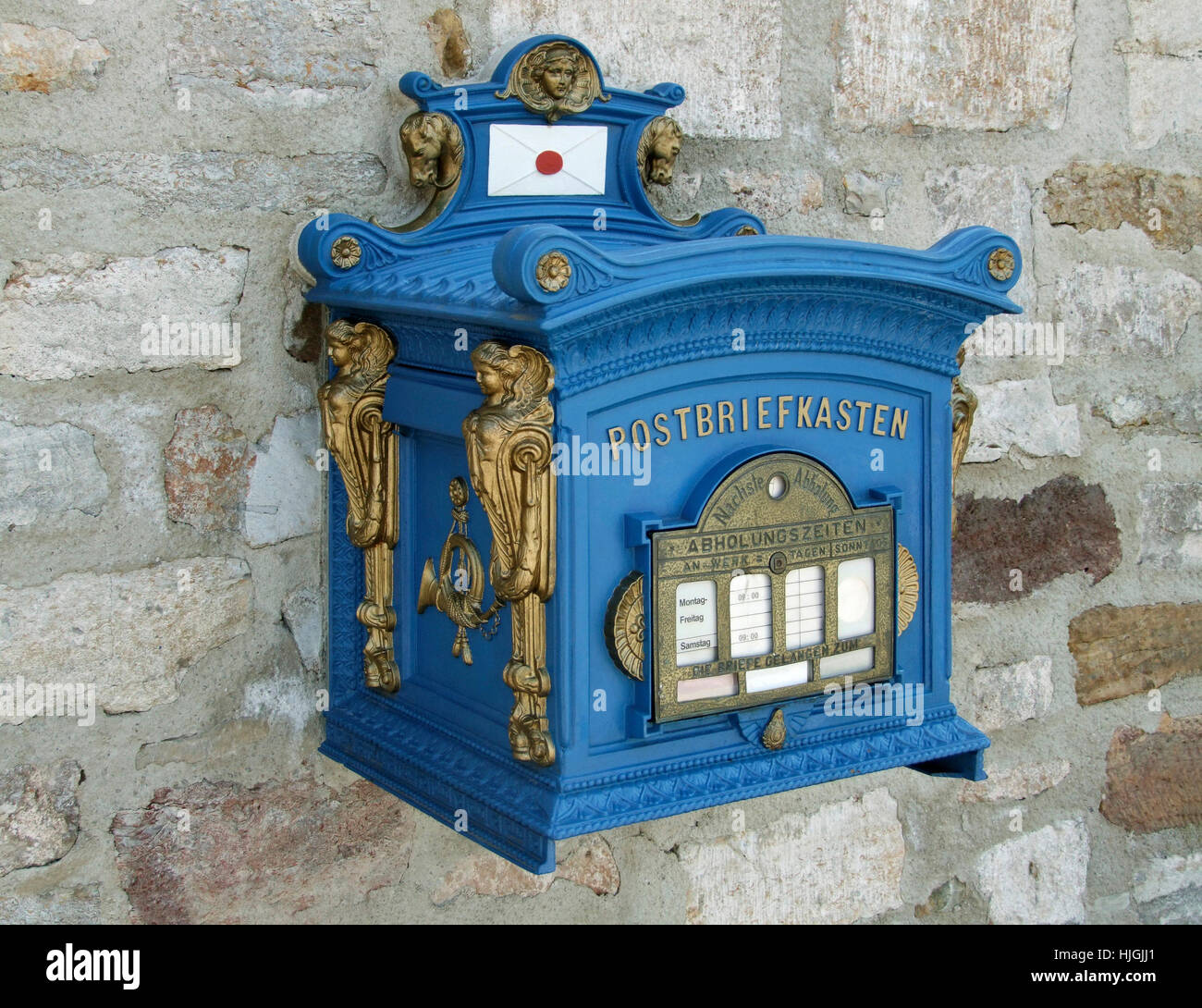 blue, historical, mailbox, nostalgic, mailboxes, postal service, old ...