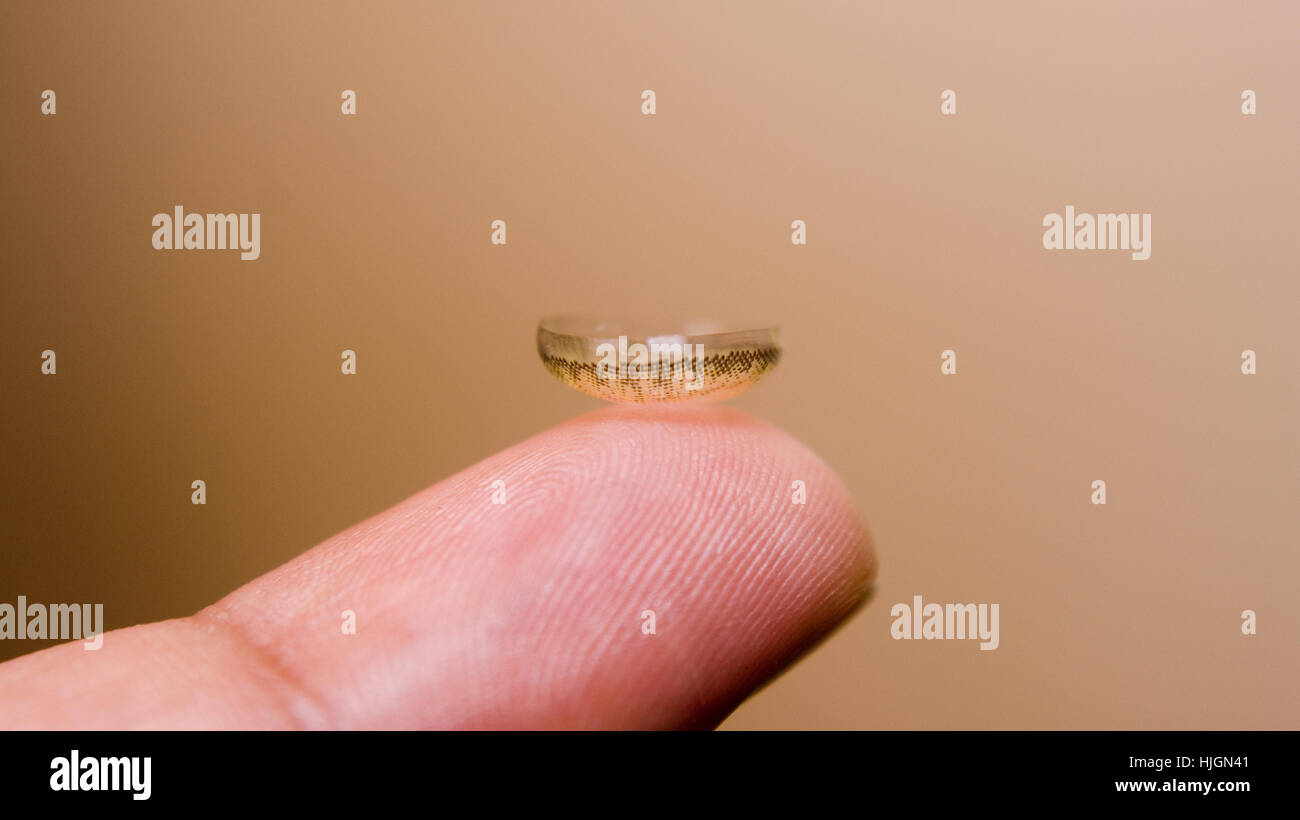contact lens on a finger Stock Photo - Alamy
