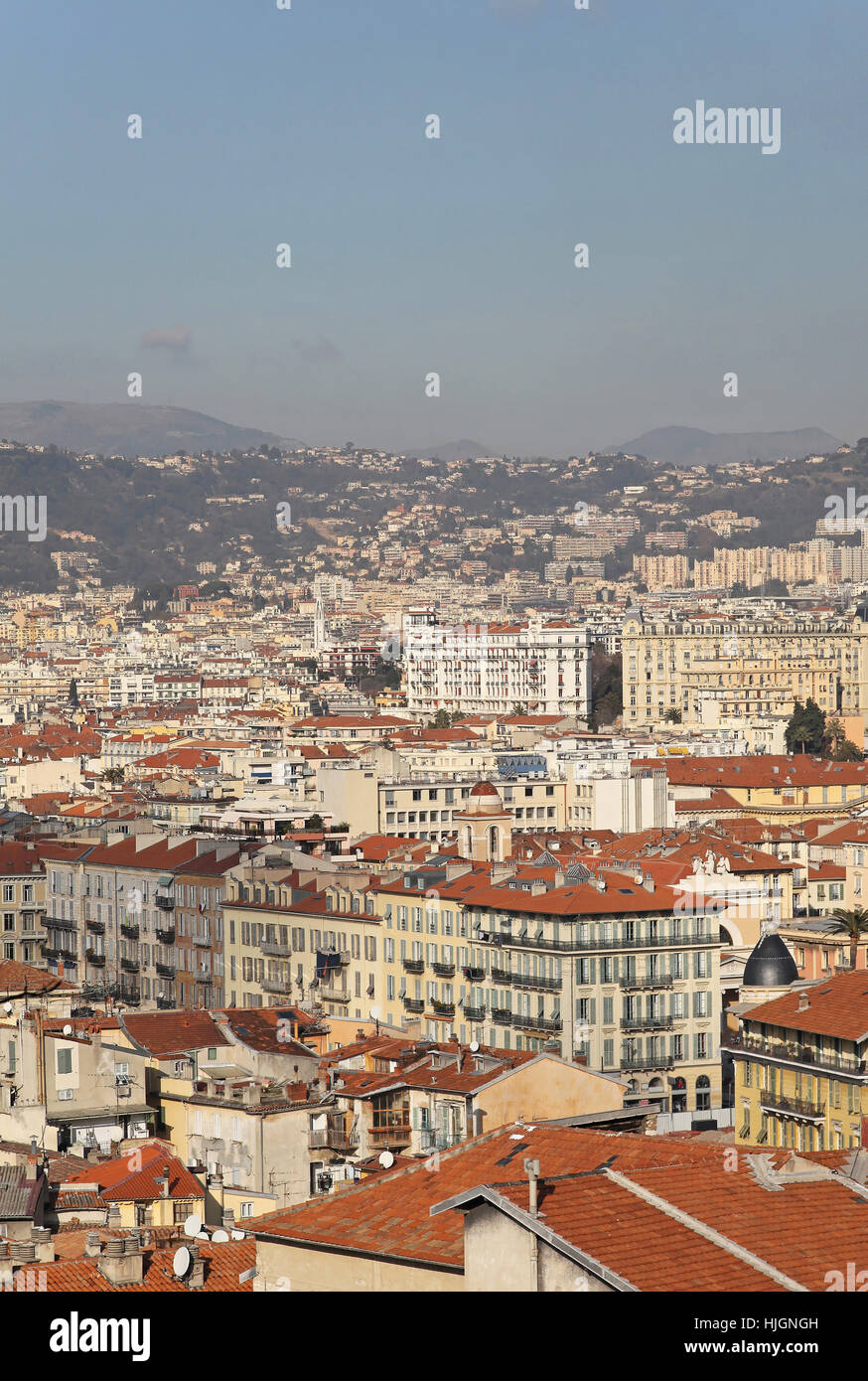 city, town, france, nice, aerial, rooftop, buildings, houses, city ...