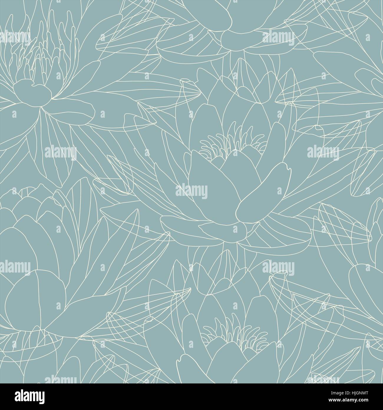 Floral wallpaper lotus pattern in hi-res stock photography and images ...