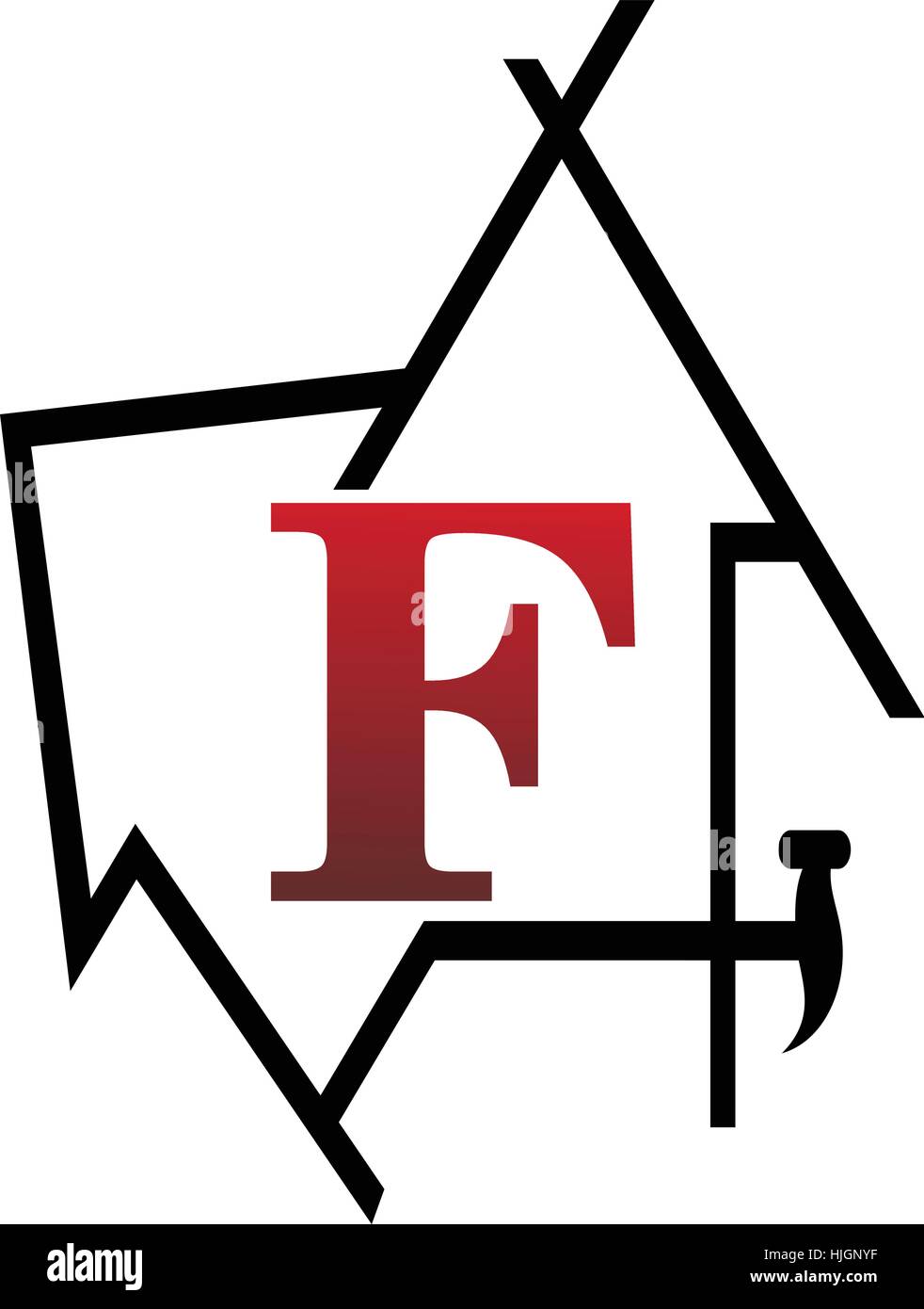 Letter f and roof Stock Vector Images - Alamy