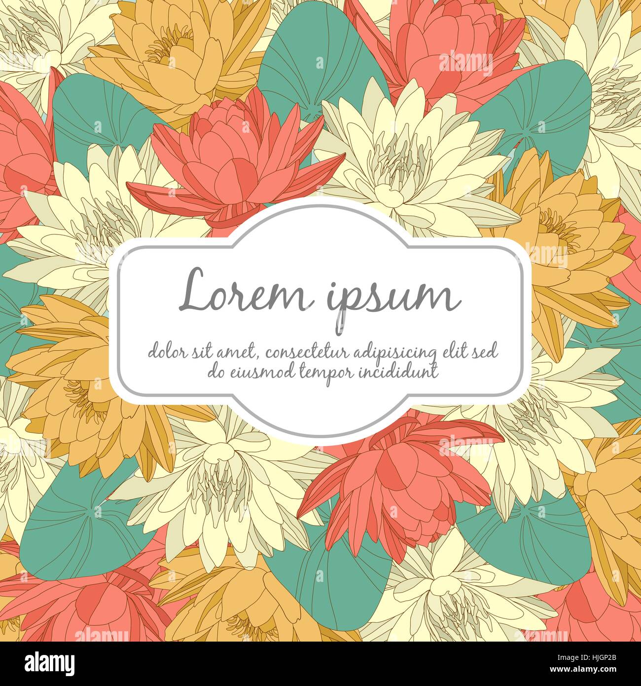 Wedding card with floral elements Stock Vector Image & Art - Alamy