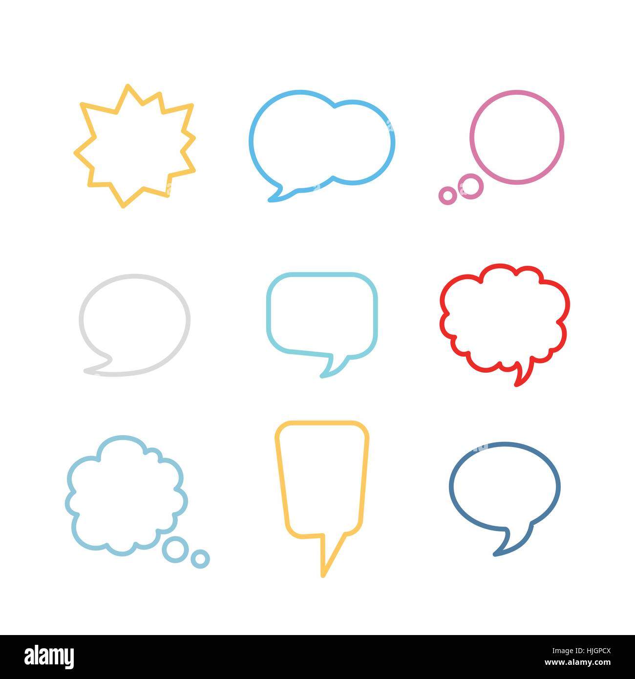 Set of colorful speech bubbles Stock Vector Image & Art - Alamy
