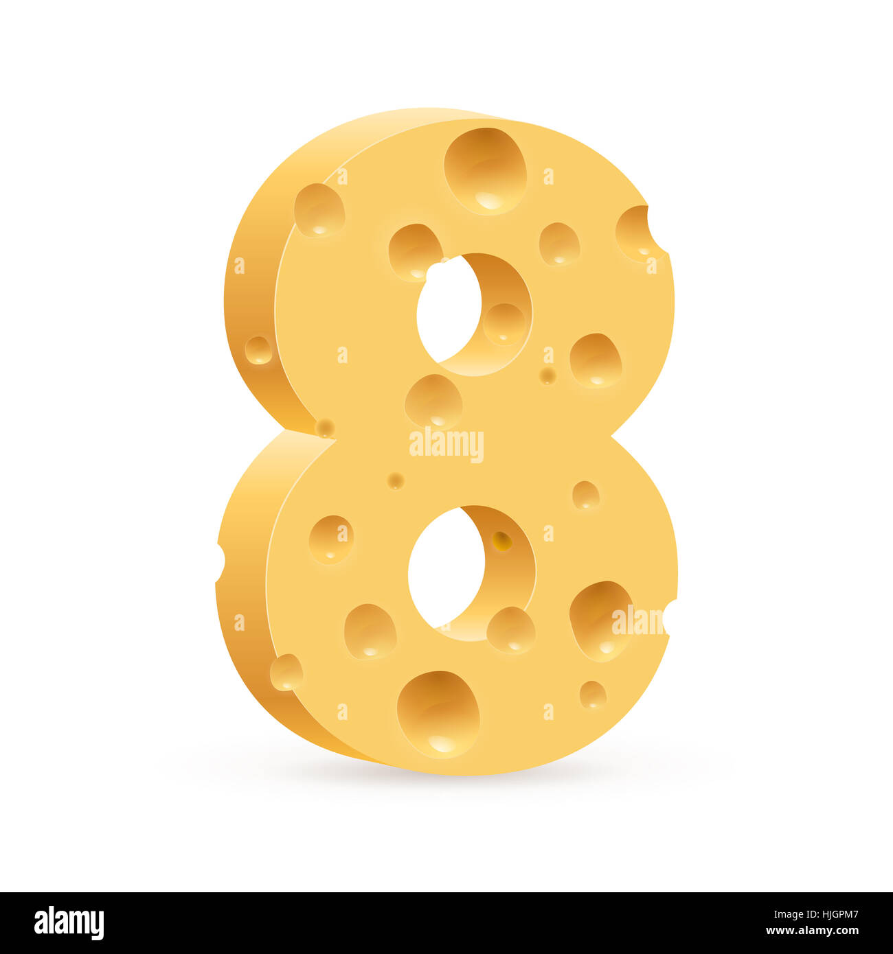 Digit eight. Illustration on white for design Stock Photo - Alamy