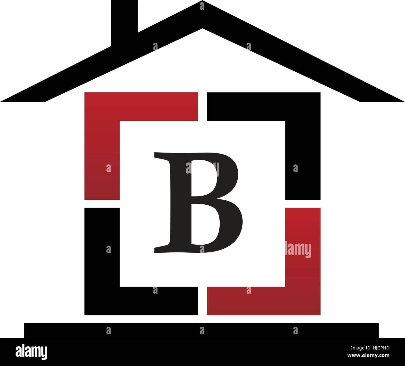 B real estate logo hi-res stock photography and images - Alamy