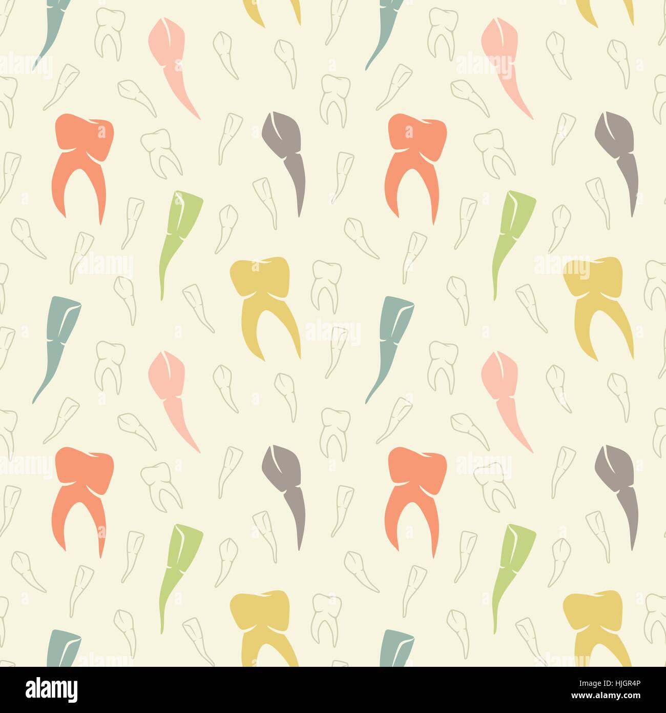 Vector seamless light colorful teeth pattern Stock Vector Image & Art ...