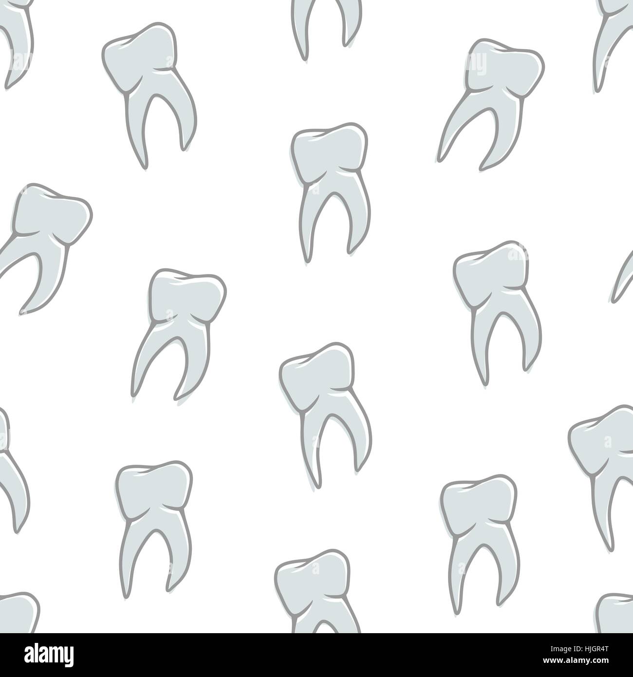 Seamless blue teeth pattern on white background Stock Vector Image ...