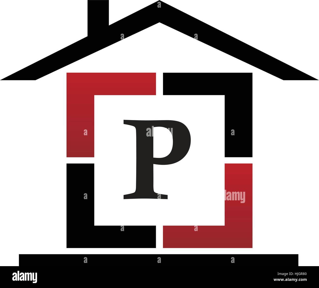 Real Estate Initial P Stock Vector Image & Art - Alamy