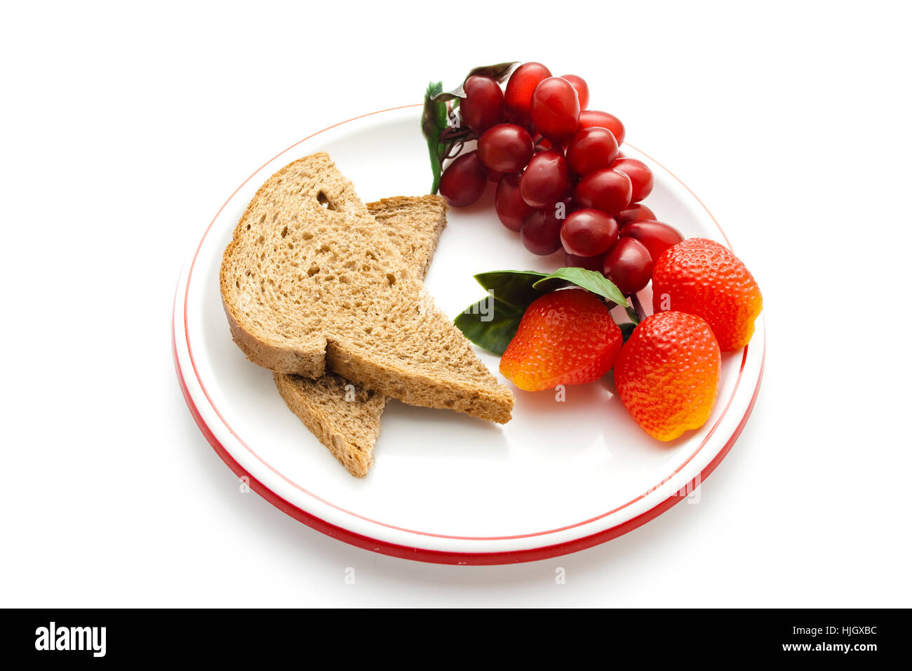 toast with plastic fruit Stock Photo - Alamy