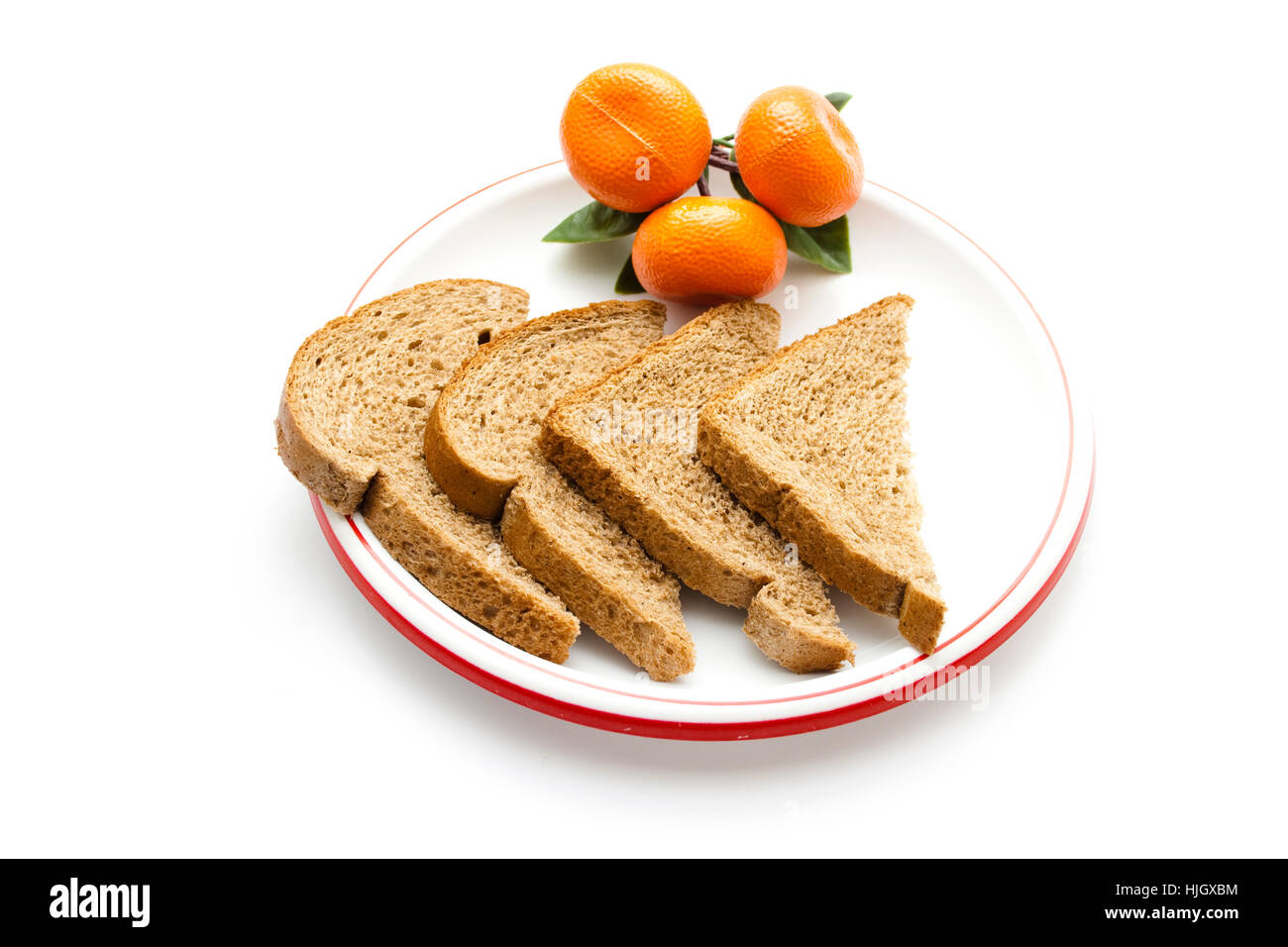 toast with plastic mandarine Stock Photo - Alamy