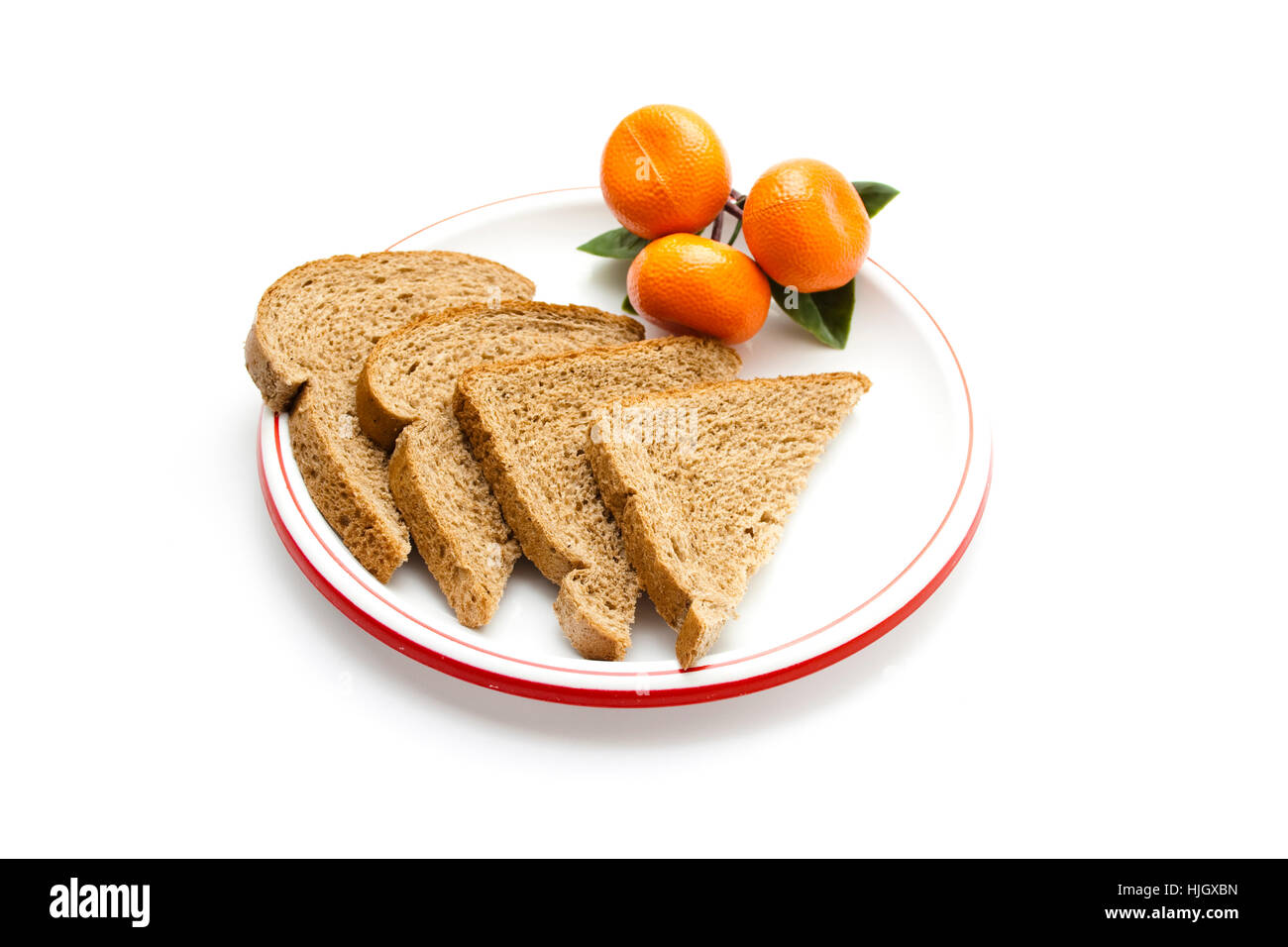 toast with plastic mandarine Stock Photo - Alamy