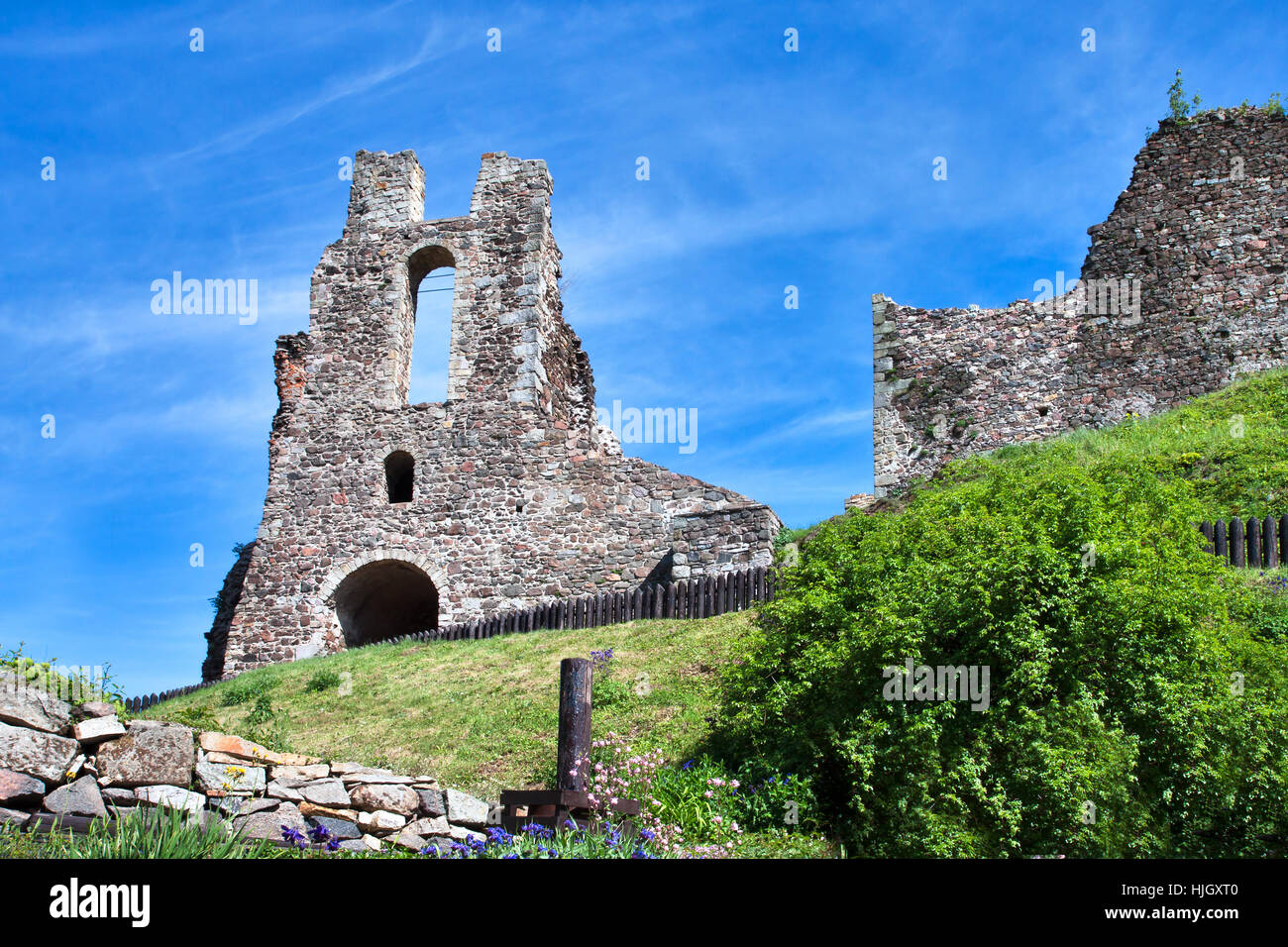 stronghold, stone, wall, ruins, castle, landscape, scenery, countryside ...