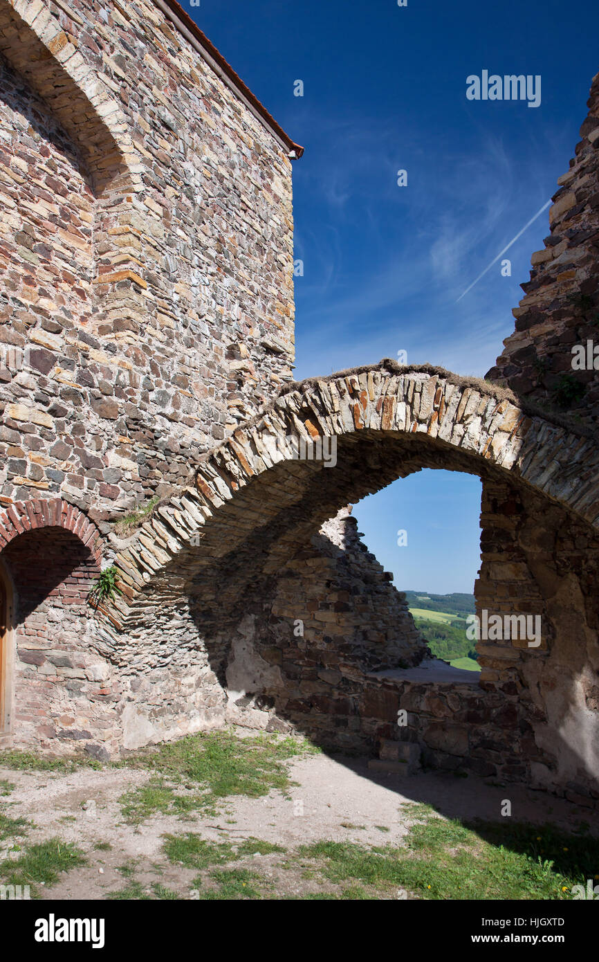 stronghold, stone, wall, ruins, castle, landscape, scenery, countryside ...