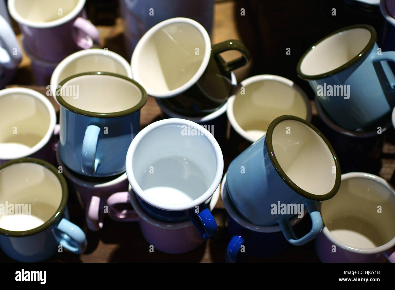 Metal enamel cup hi-res stock photography and images - Alamy