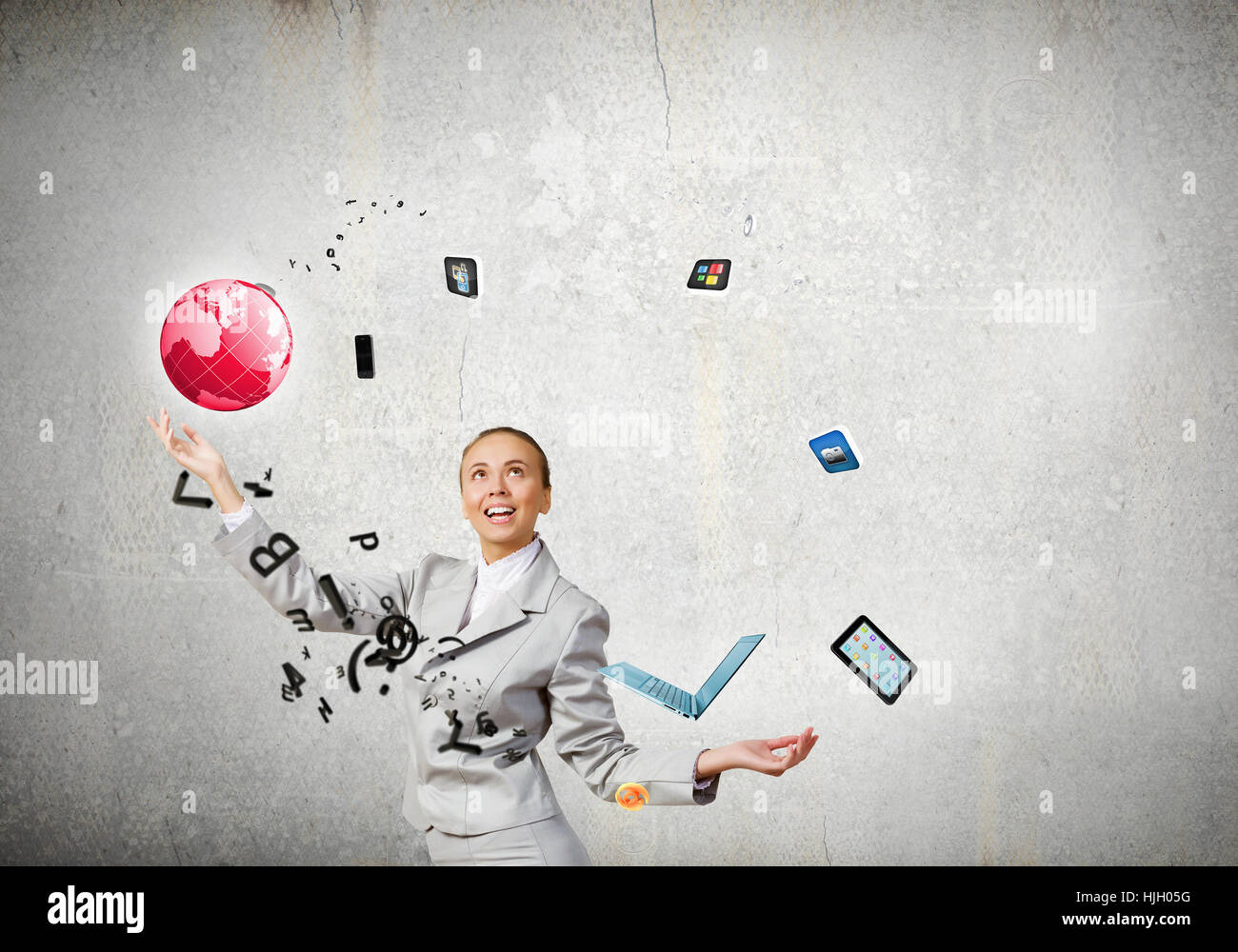 Pretty young woman icon hi-res stock photography and images - Alamy