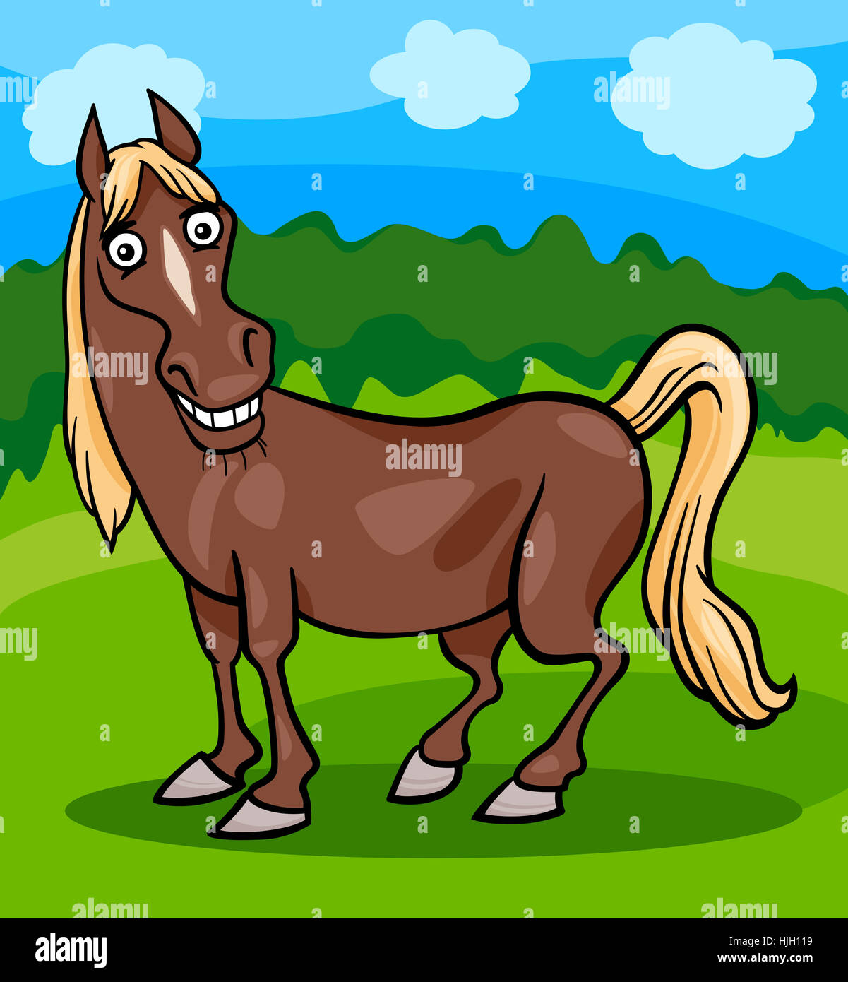 horse, animal, illustration, stallion, livestock, farm, character ...