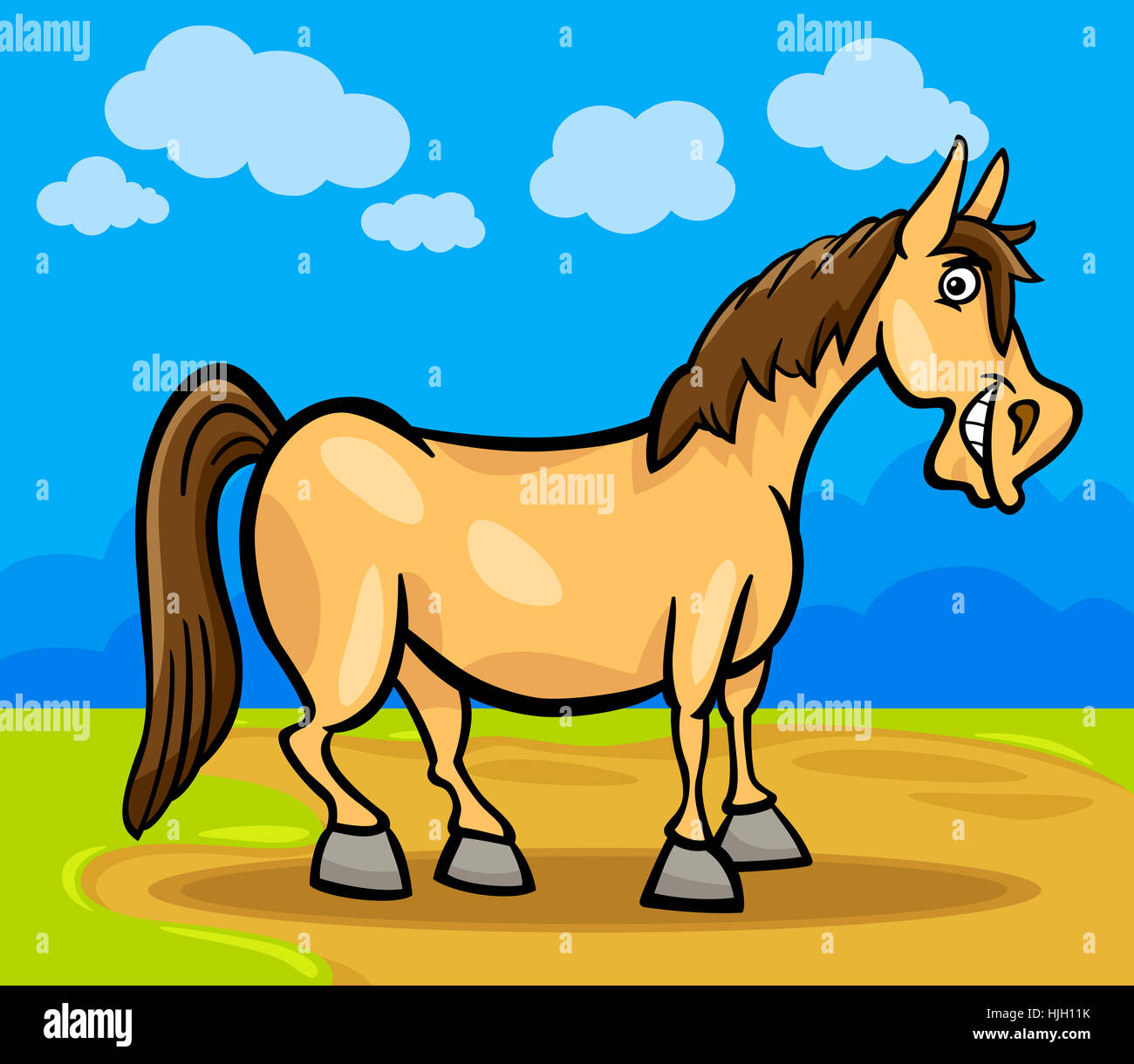 horse, animal, illustration, stallion, livestock, farm, character ...