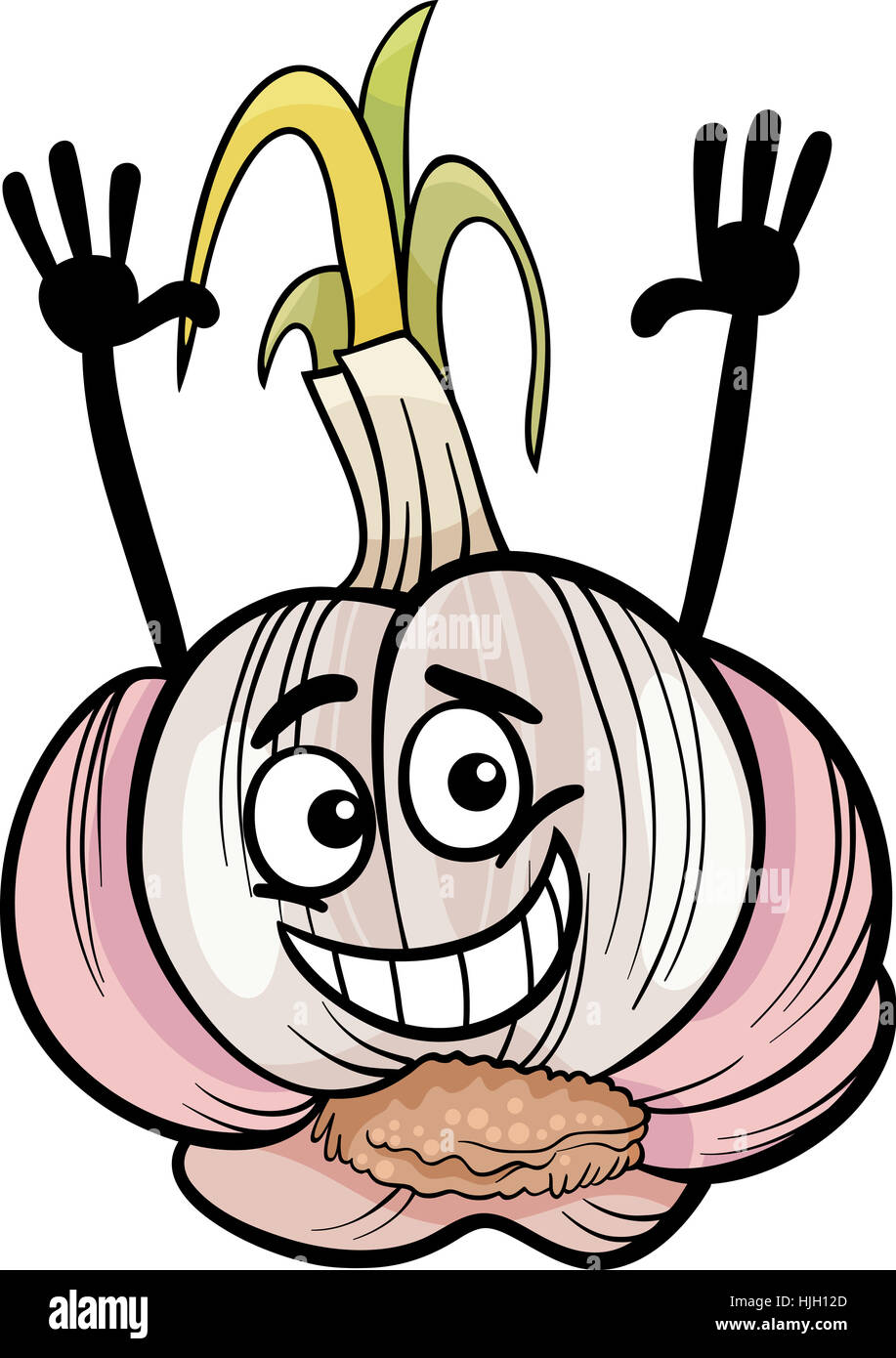 food, aliment, illustration, vegetable, character, garlic, vegetarian ...