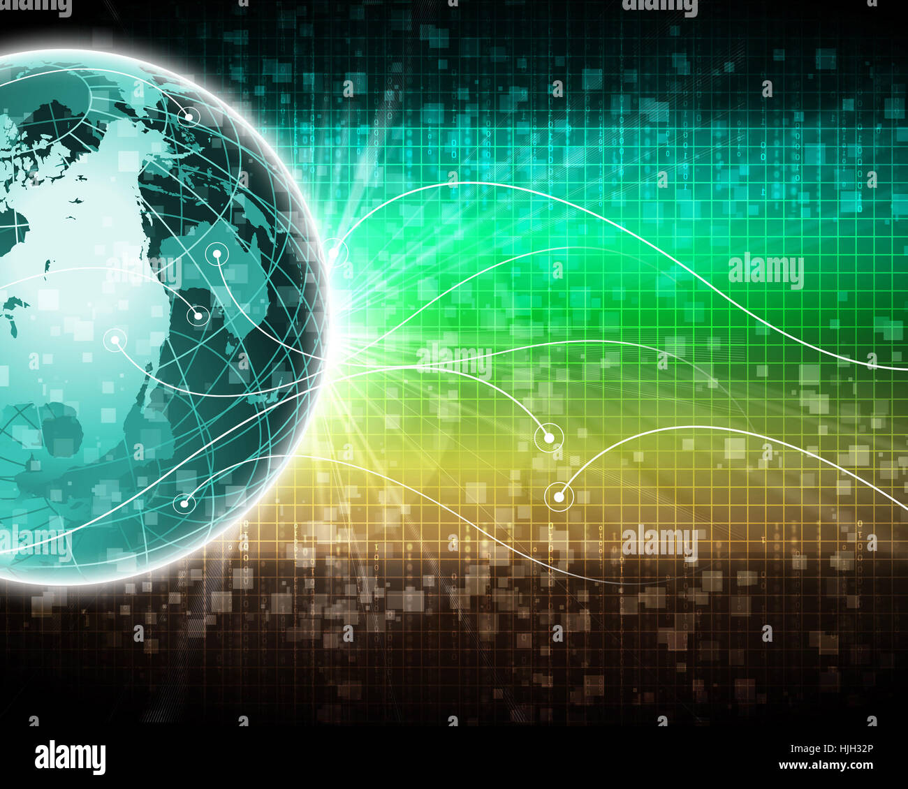 Abstract image of a social network. Map of the world Stock Photo - Alamy