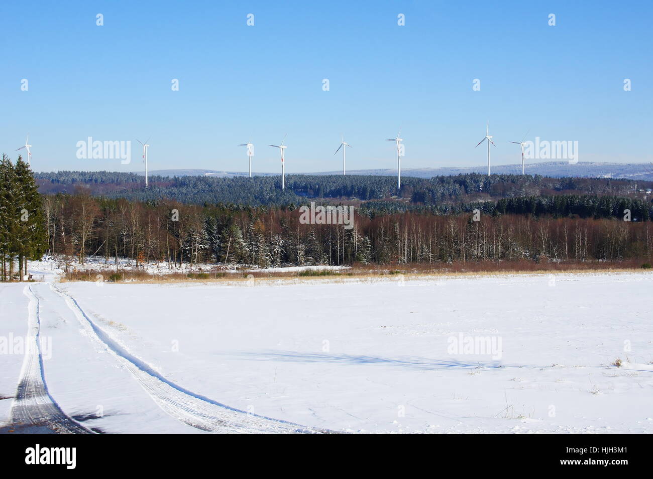 wind power station, wind force, power generation, wind energy Stock ...