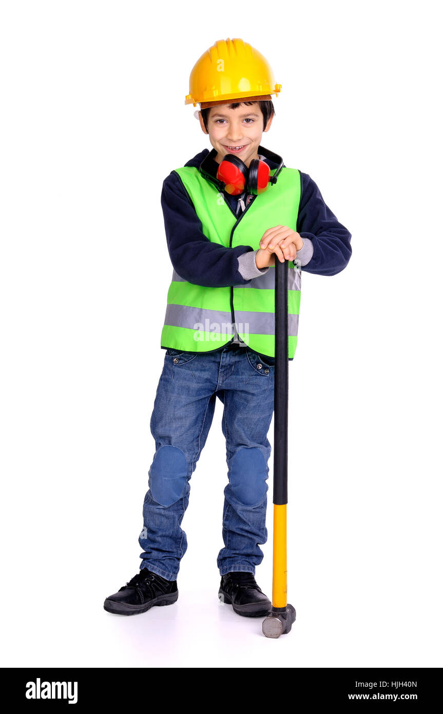 Kids playing construction workers hi-res stock photography and images ...
