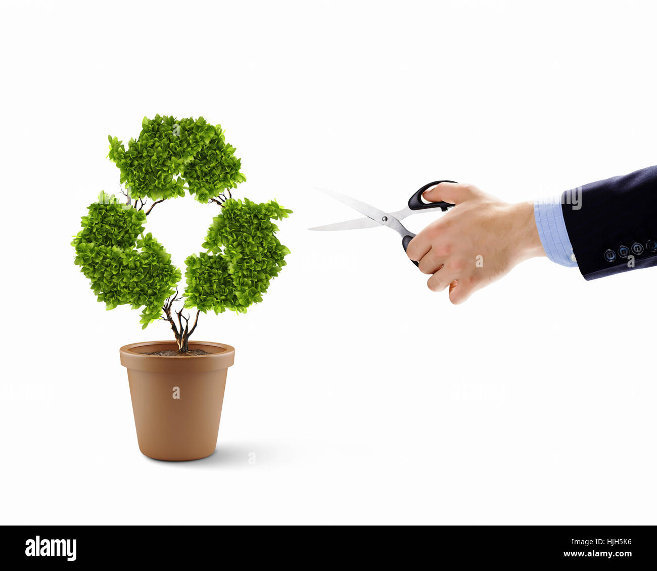 Green plant recycle symbol hi-res stock photography and images - Alamy