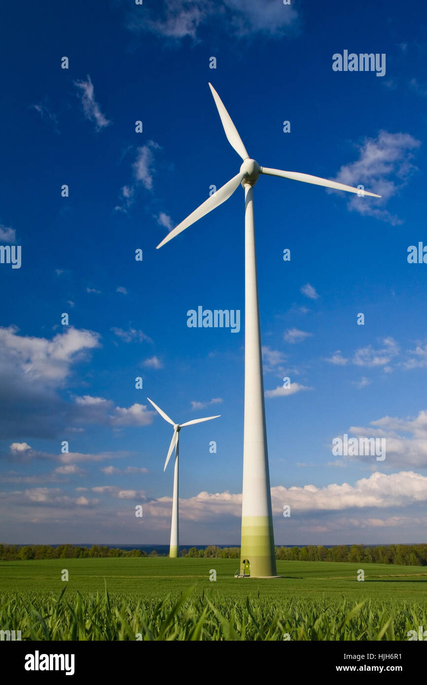 blue, industrial, windmill, technology, landscape, scenery, countryside ...