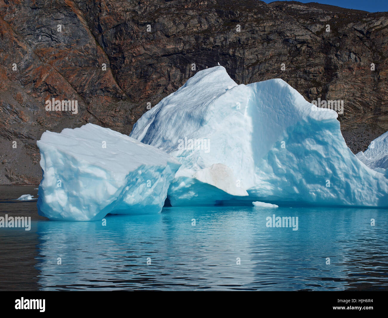 blue, arctic, bit, glacier, iceberg, floating, melting, blue, arctic ...