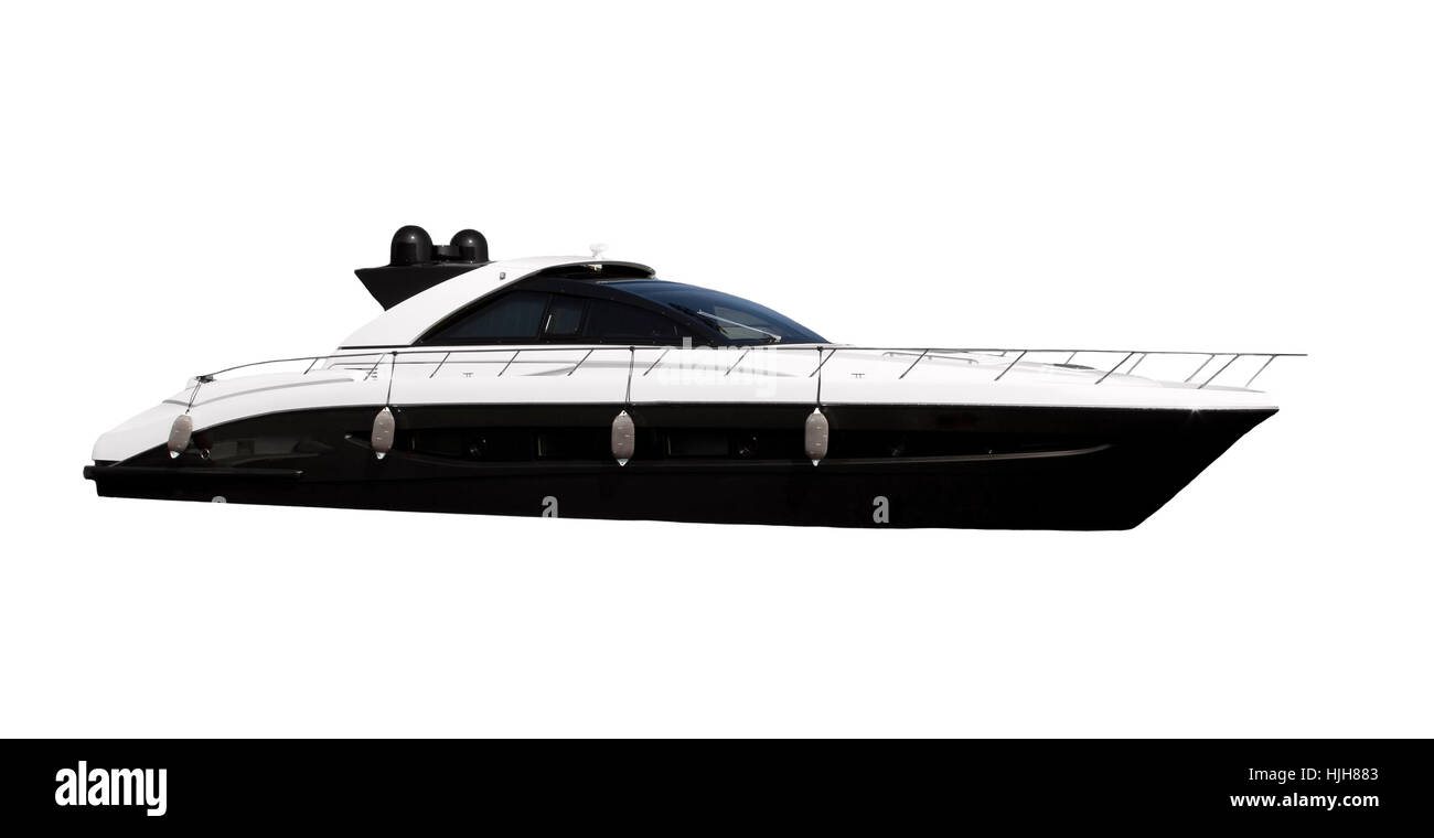 Speedboat isolated on white background Stock Photo - Alamy