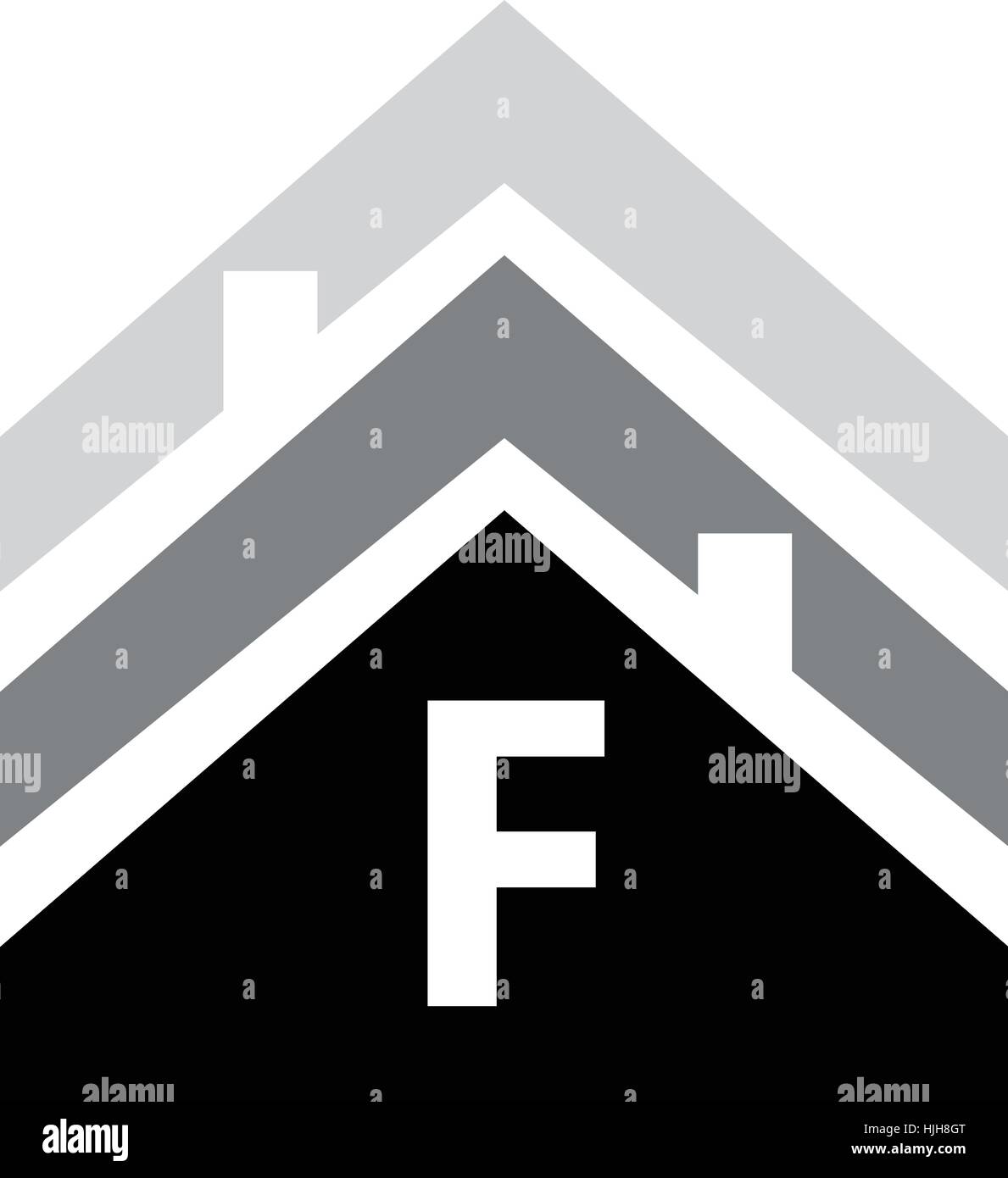 Letter f roof logo hi-res stock photography and images - Alamy