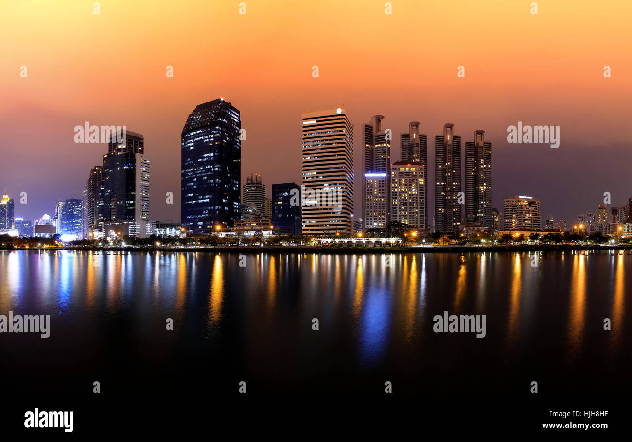 blue, travel, city, town, colour, horizon, modern, modernity, sunset ...