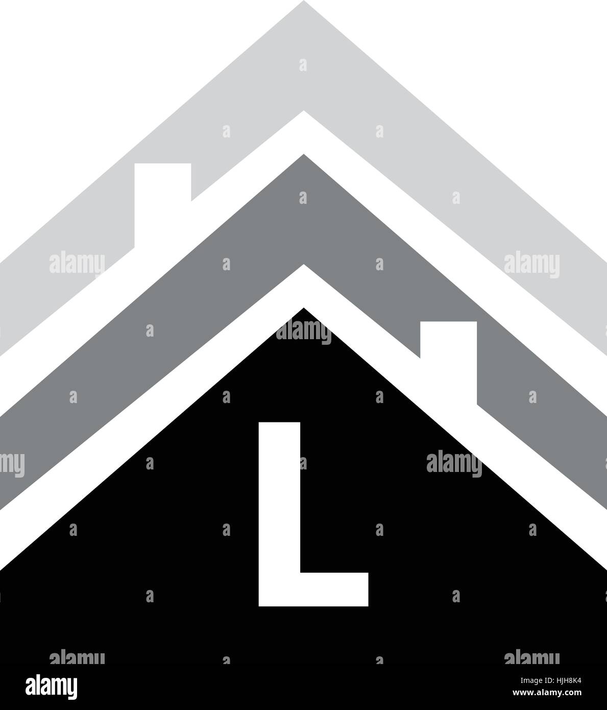 L letter roof logo hi-res stock photography and images - Alamy