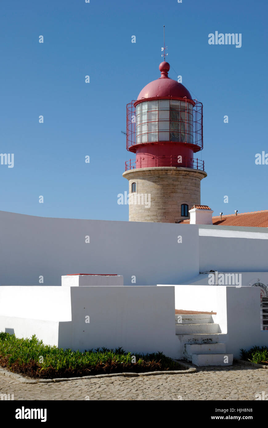 lighthouse at cabo sao vicente Stock Photo - Alamy