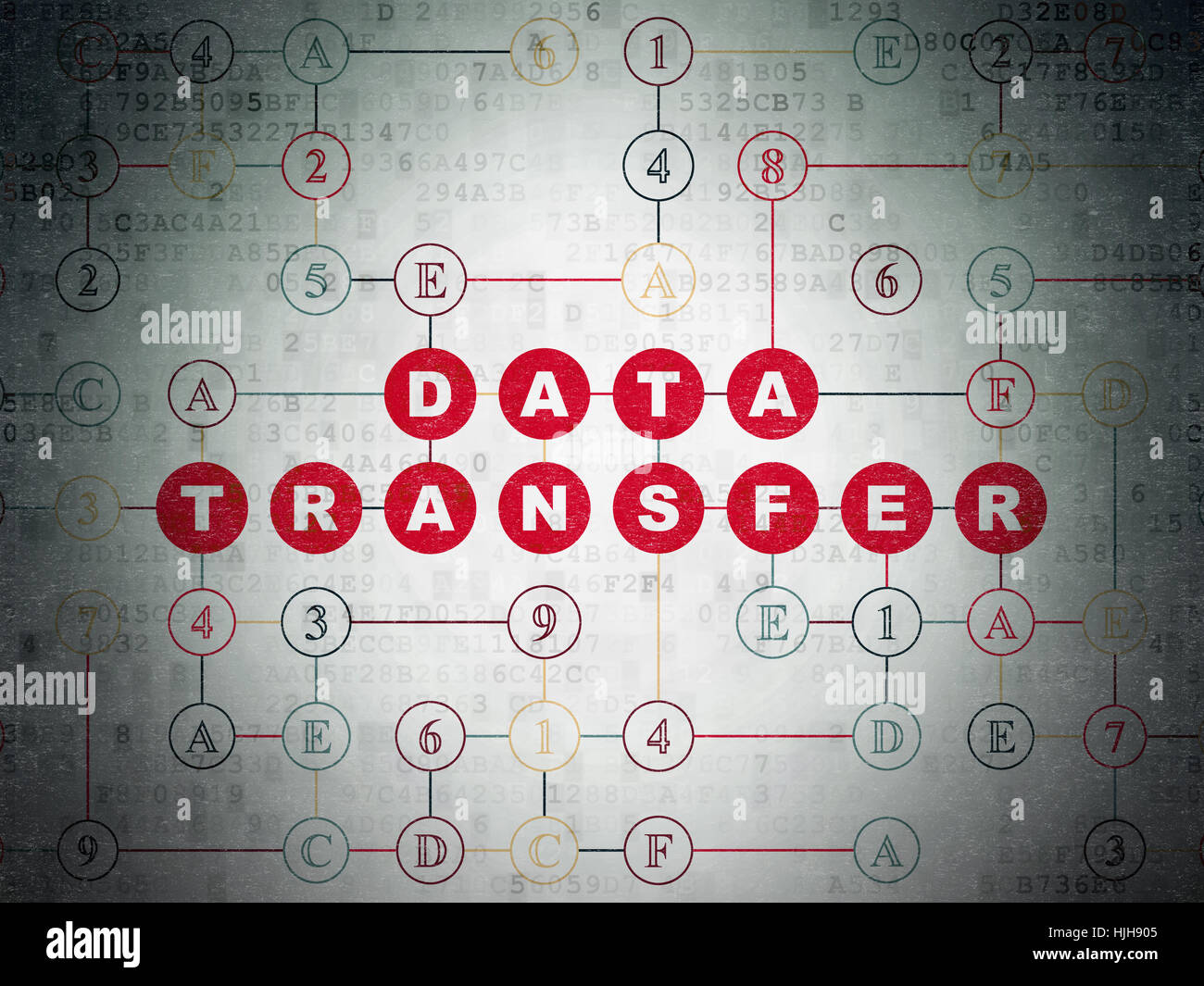 Data concept: Data Transfer on Digital Data Paper background Stock ...