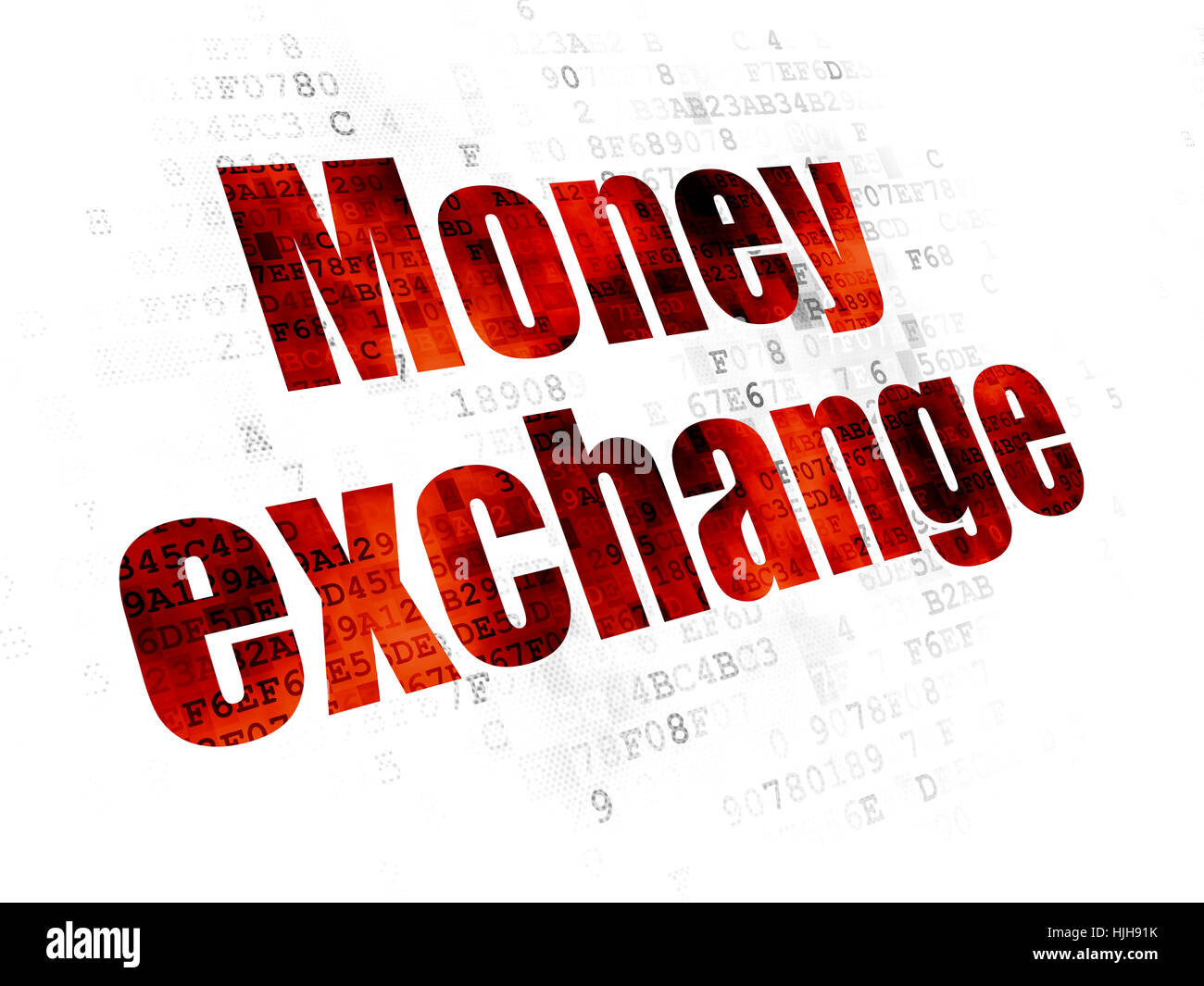 Money concept: Money Exchange on Digital background Stock Photo - Alamy