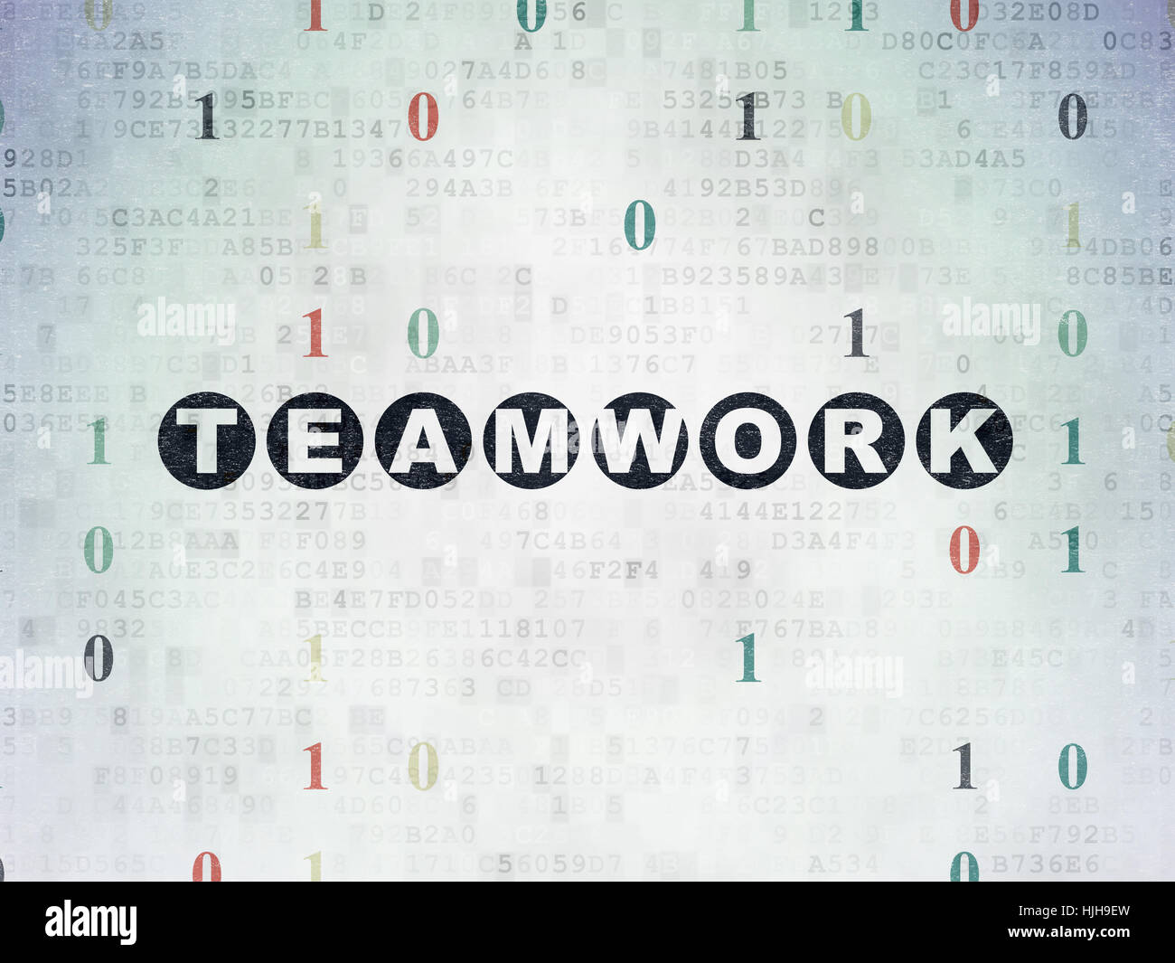 Business concept: Teamwork on Digital Data Paper background Stock Photo ...