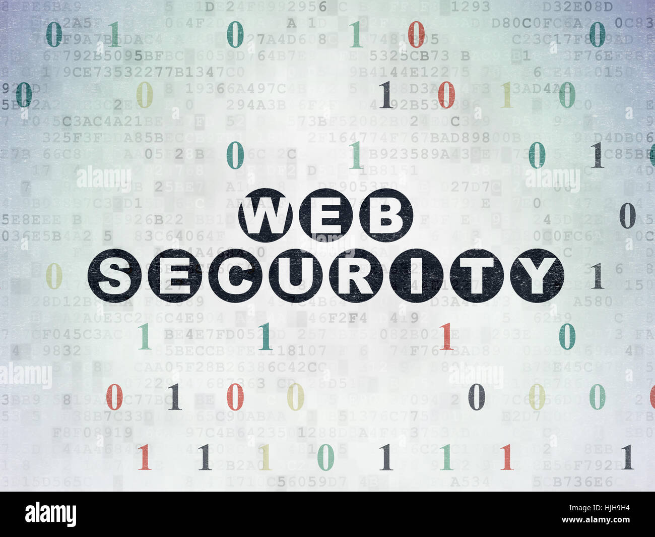Web development concept: Web Security on Digital Data Paper background ...