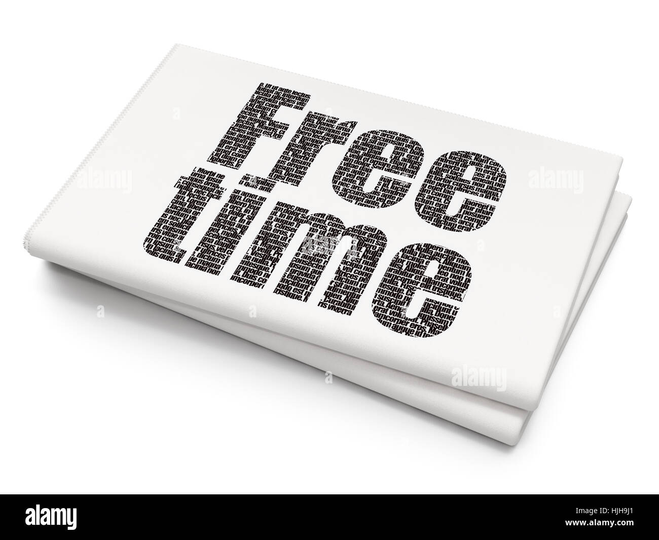Timeline concept: Free Time on Blank Newspaper background Stock Photo ...