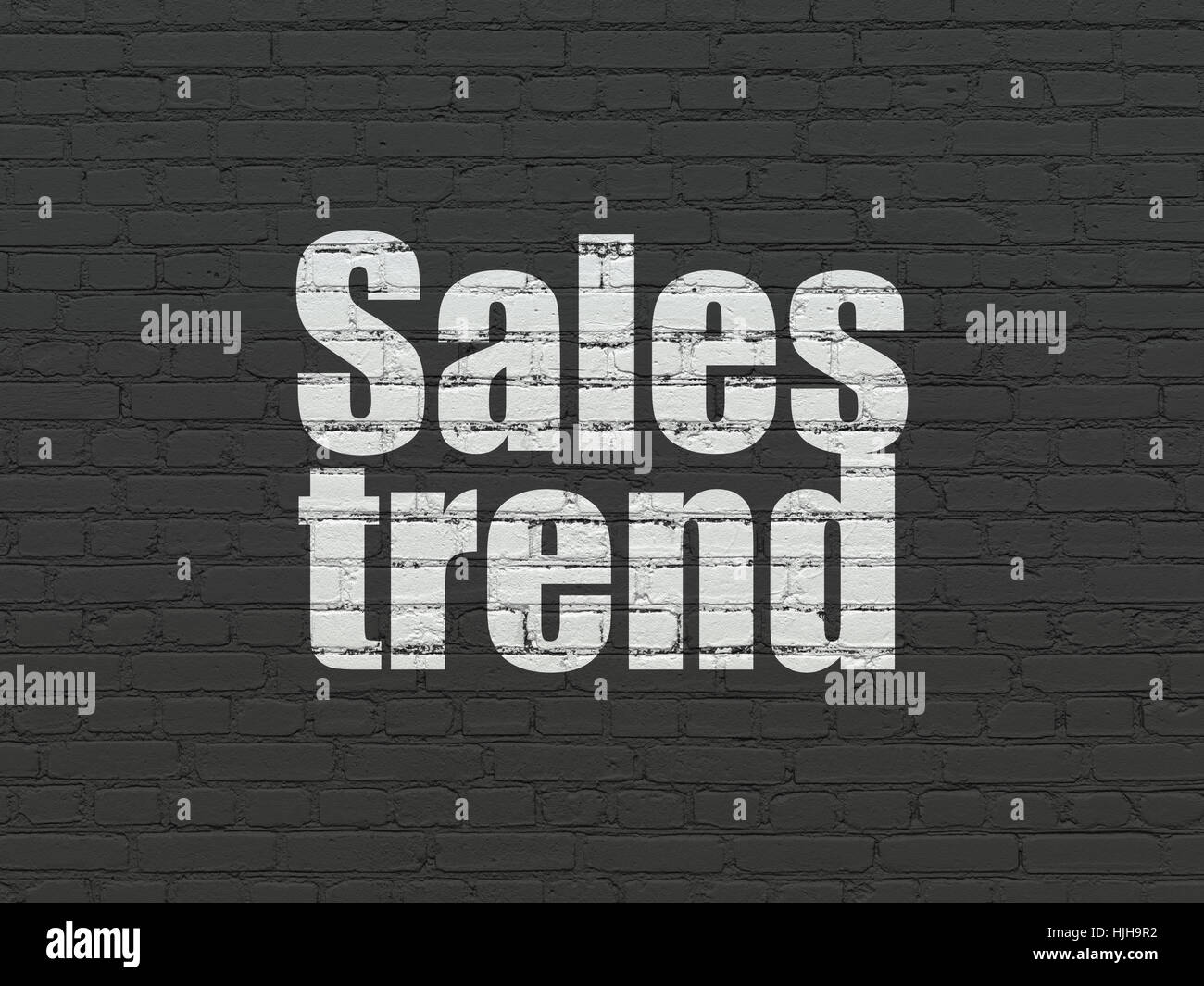 Advertising concept: Sales Trend on wall background Stock Photo - Alamy