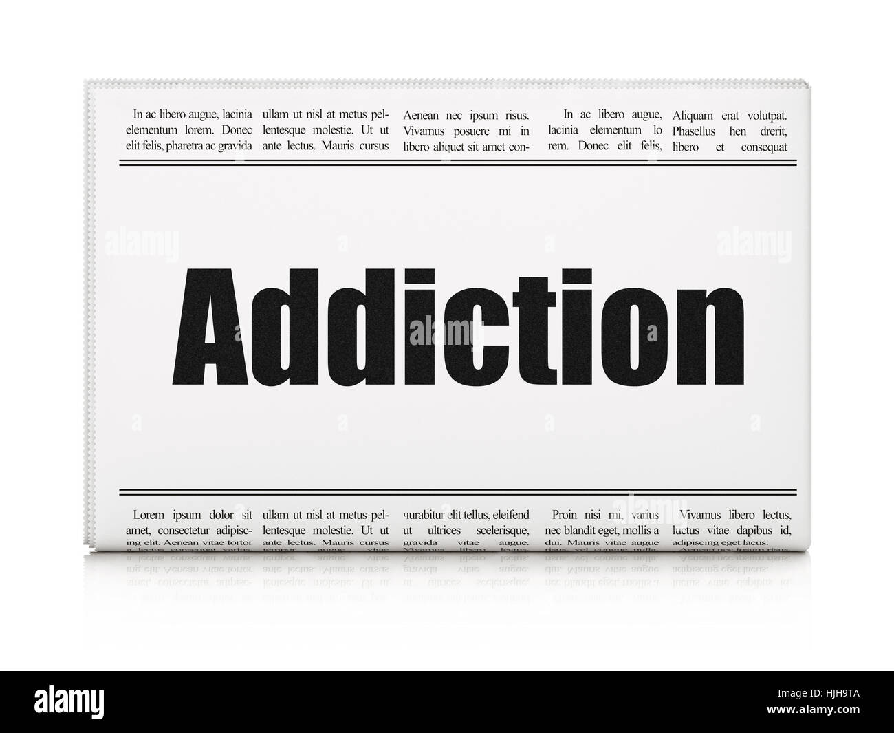 Healthcare concept: newspaper headline Addiction Stock Photo - Alamy Healthcare concept: newspaper headline Addiction Stock Photo - Alamy