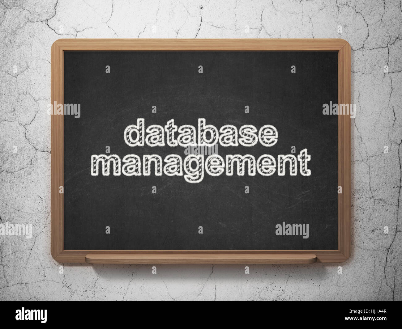 Programming concept: Database Management on chalkboard background Stock Photo - Alamy