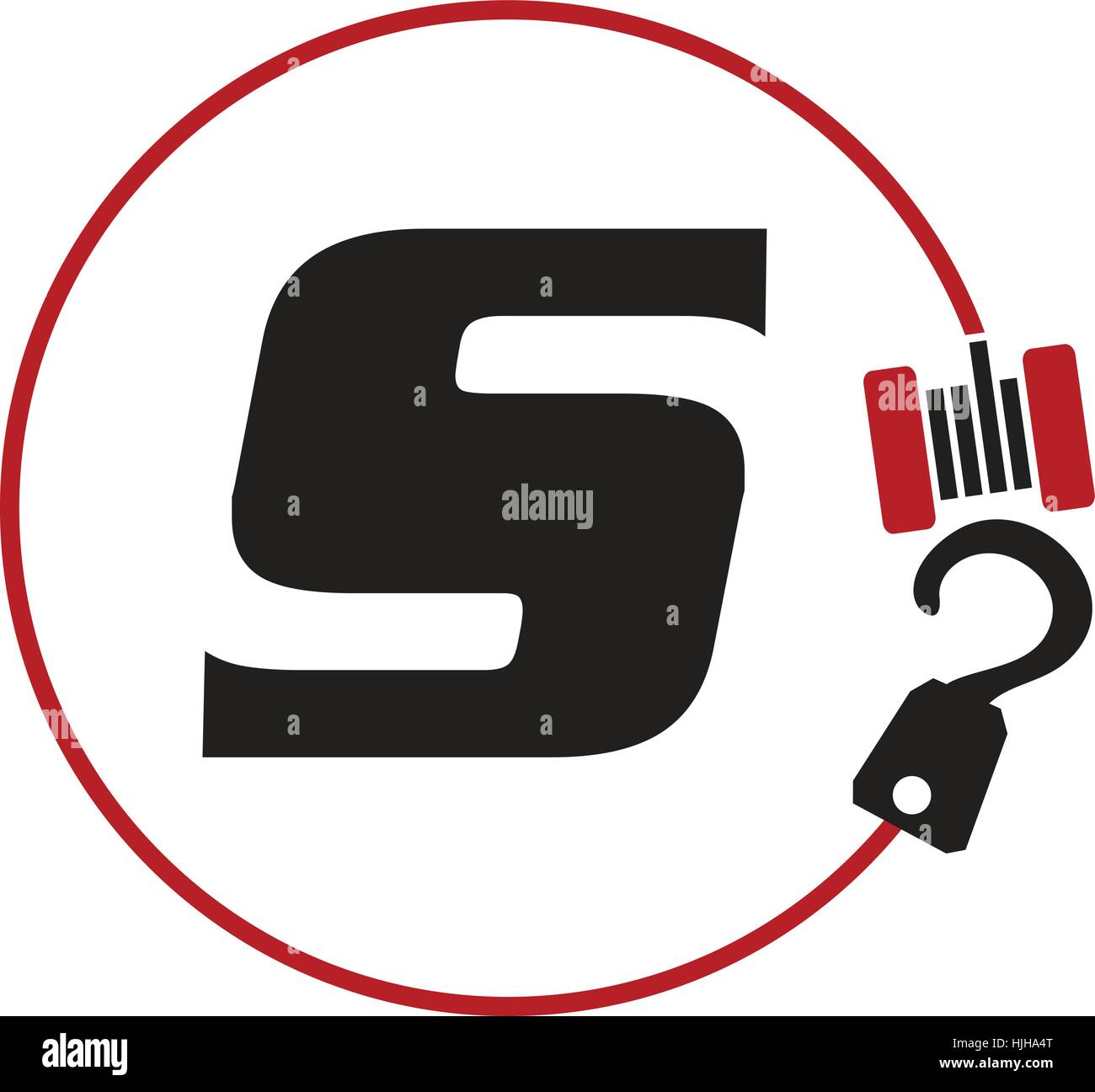 Crane hook towing letter Stock Vector Images - Alamy