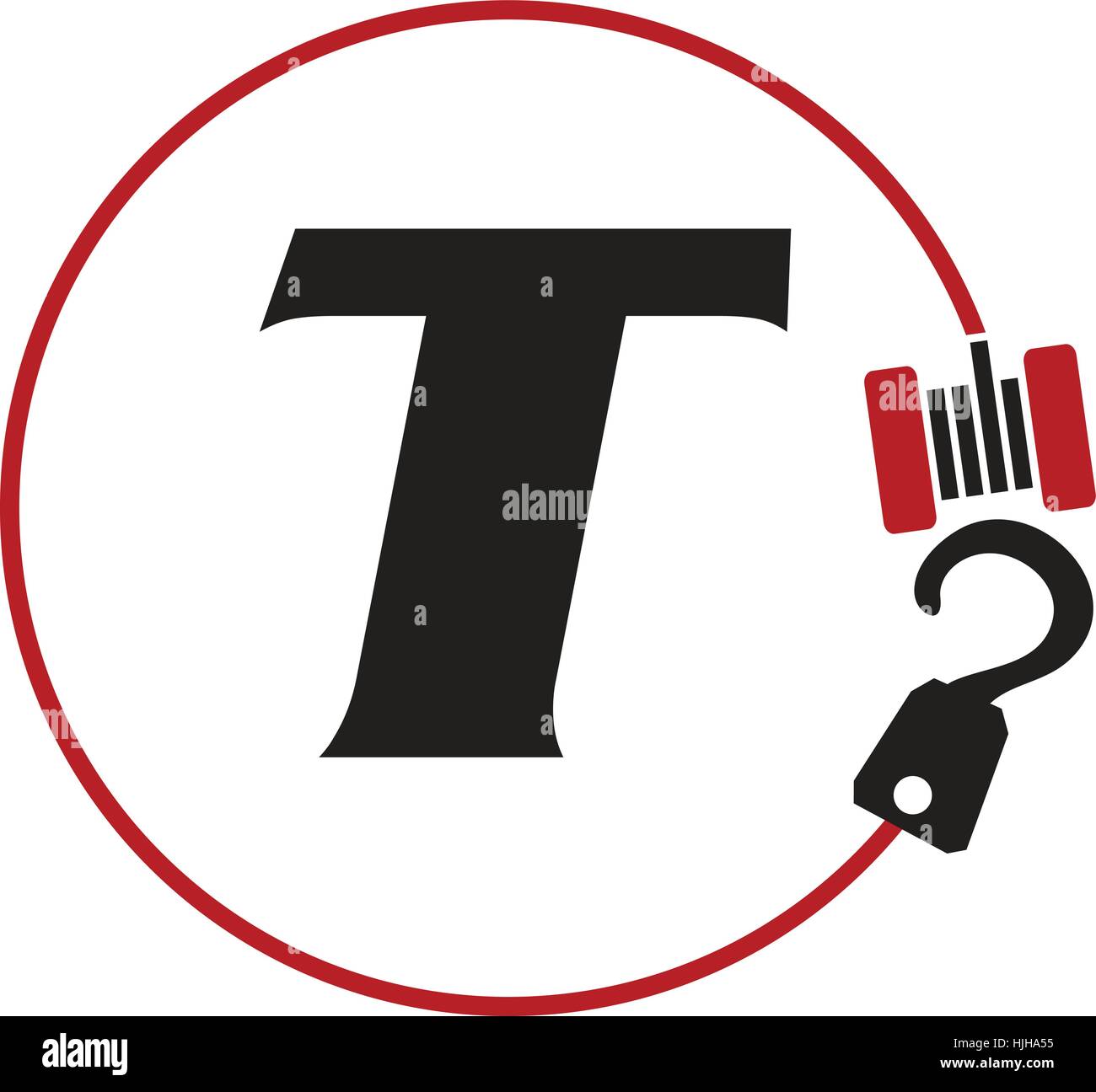 Crane hook towing letter Stock Vector Images - Alamy