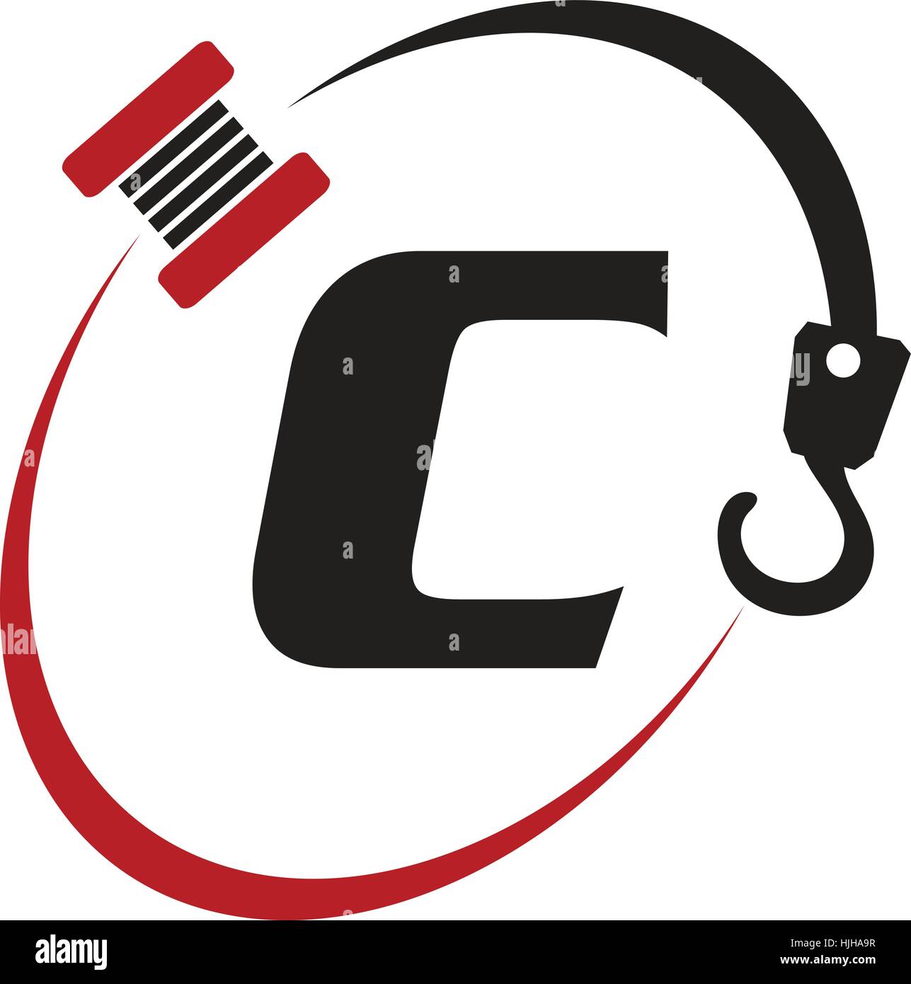 Crane Hook Towing Letter C Stock Vector Image & Art - Alamy