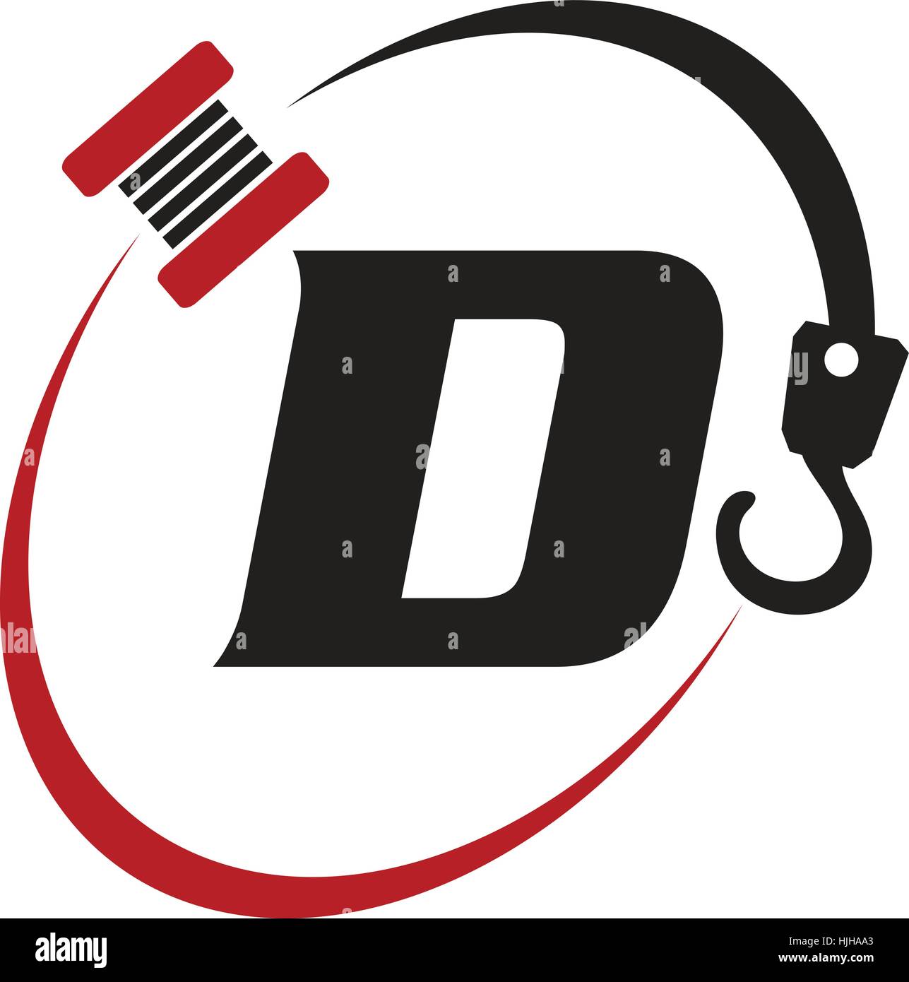Crane Hook Towing Letter D Stock Vector Image & Art - Alamy