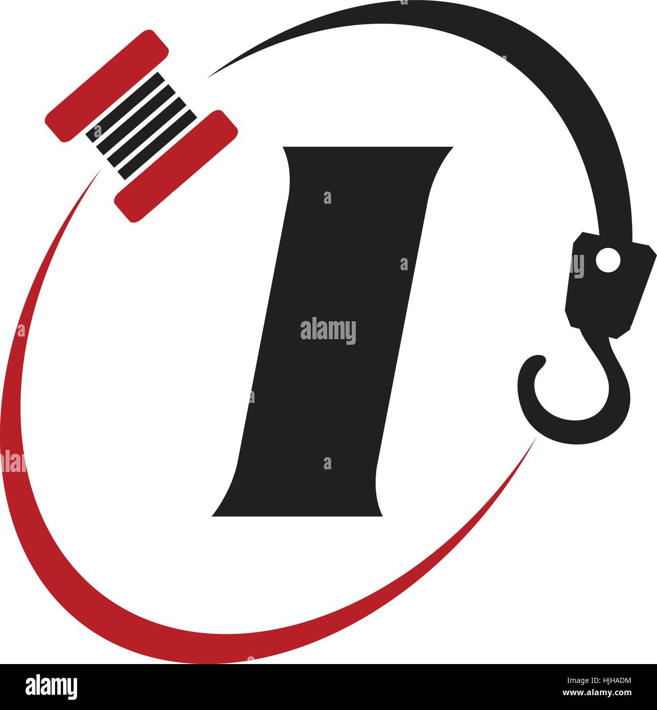 Crane Hook Towing Letter I Stock Vector Image & Art - Alamy